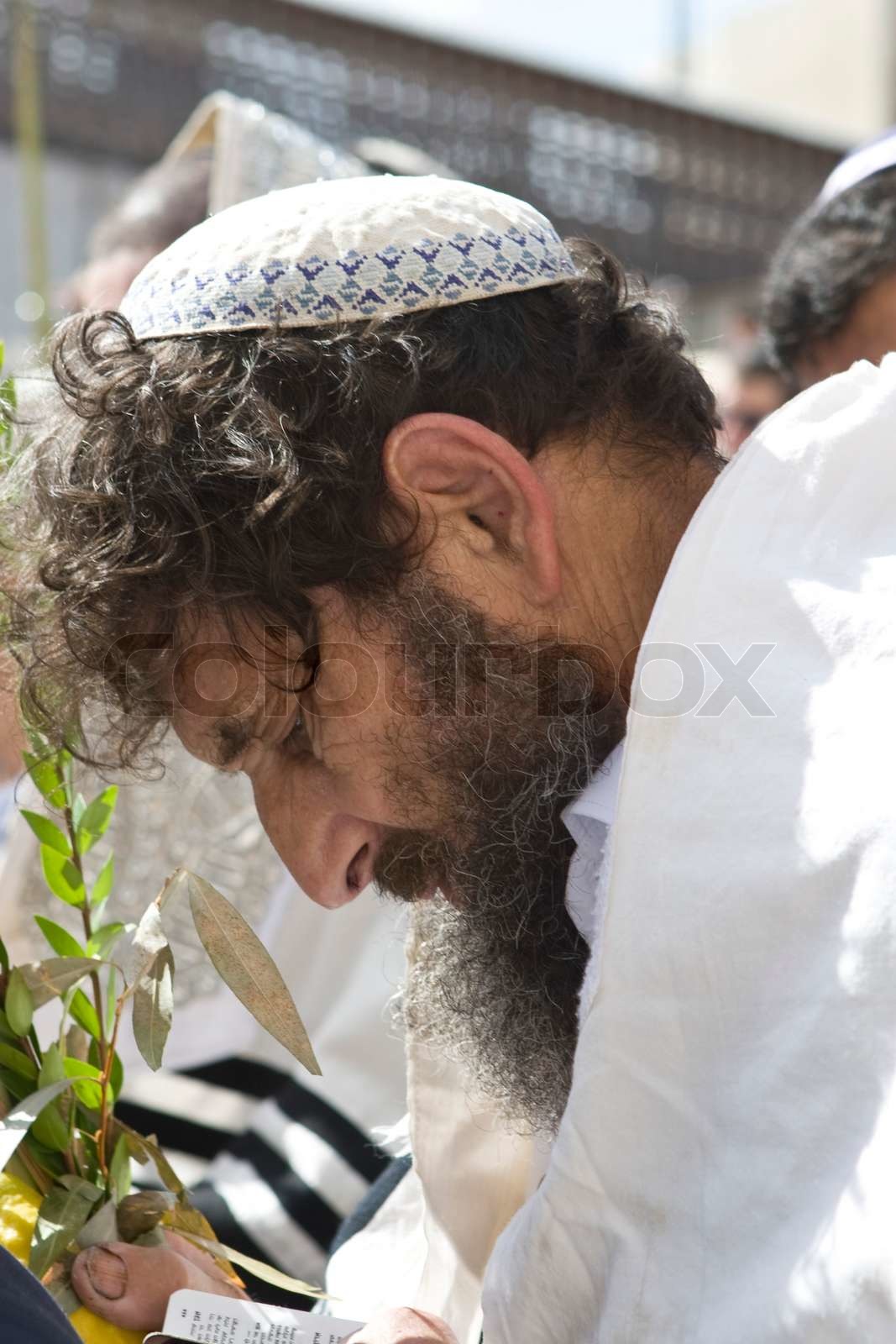 Prayer of Jews at Western Wall Jerusalem Israel | Stock image | Colourbox