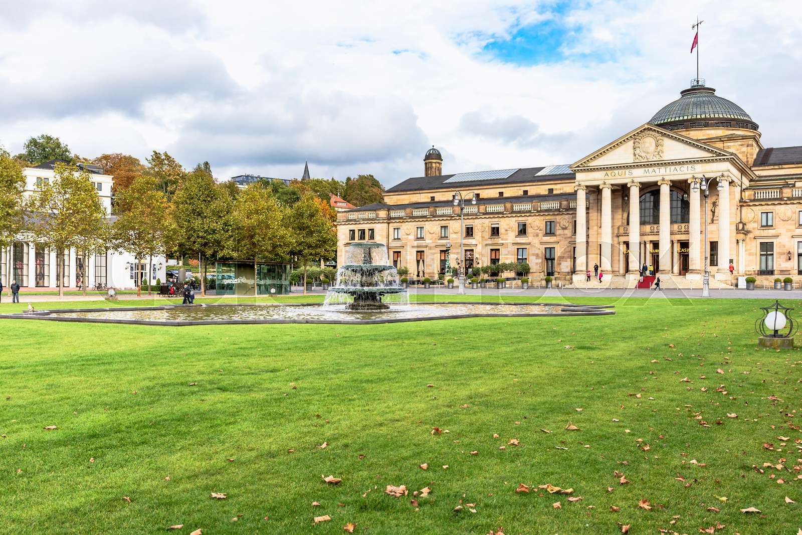 Bowling Green in front of the Kurhaus in Wiesbaden | Stock image ...