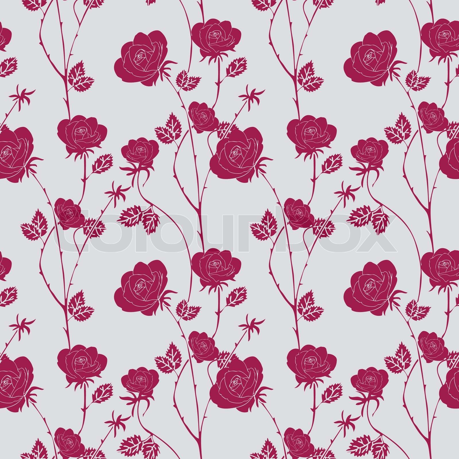 Abstract roses background, vintage seamless pattern, vector wallpaper ...