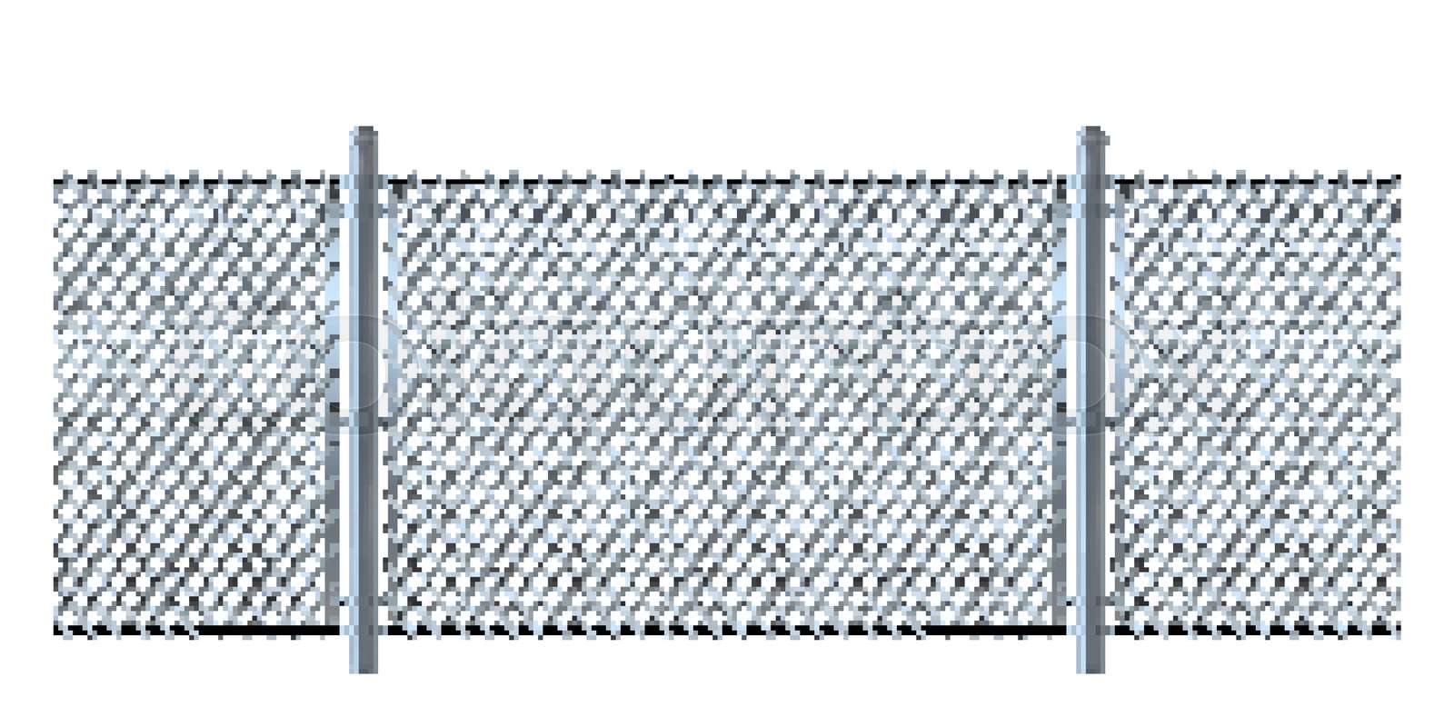 Seamless fence made of metal wire mesh. | Stock vector | Colourbox