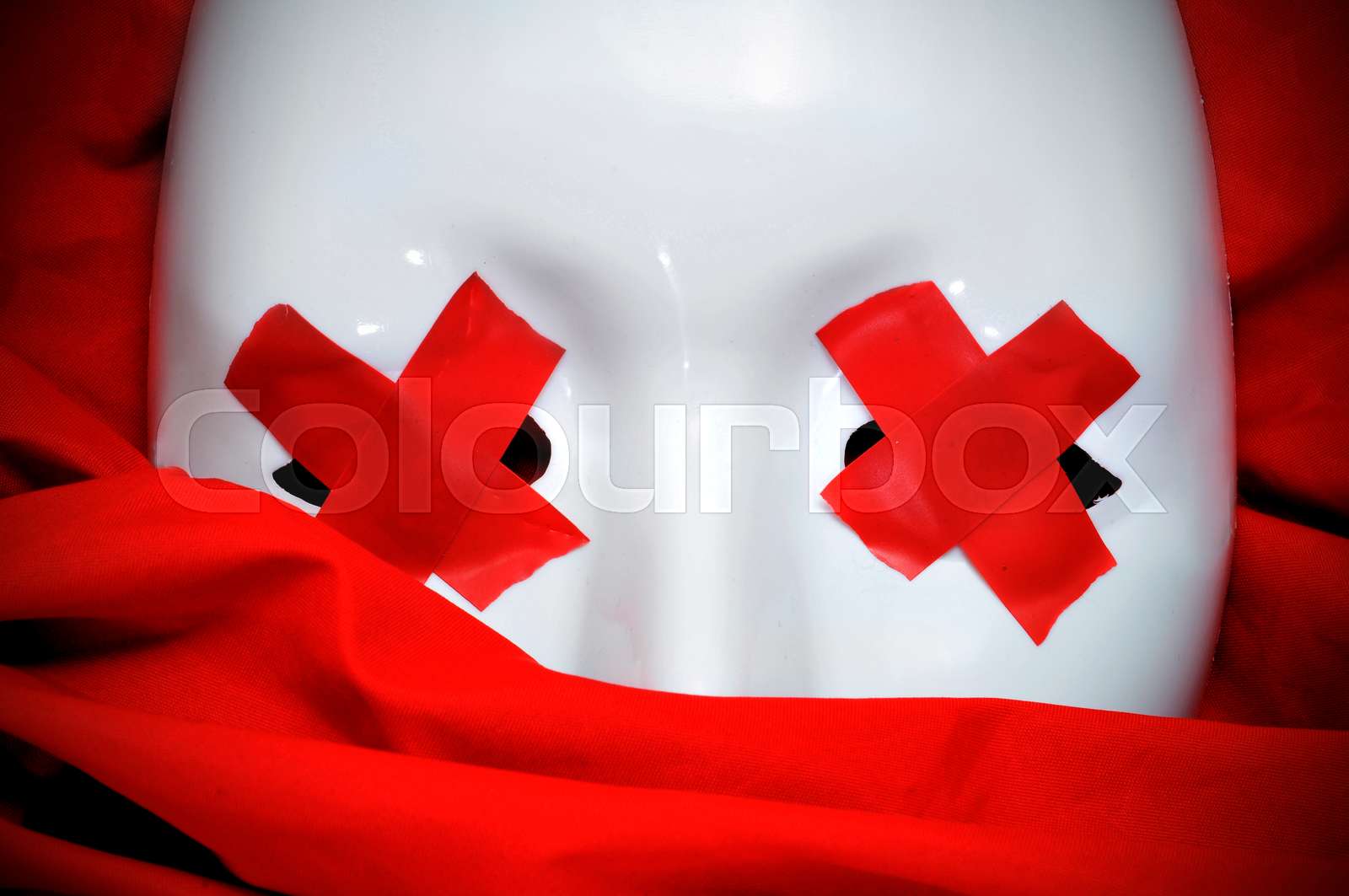 blind white mask | Stock image | Colourbox