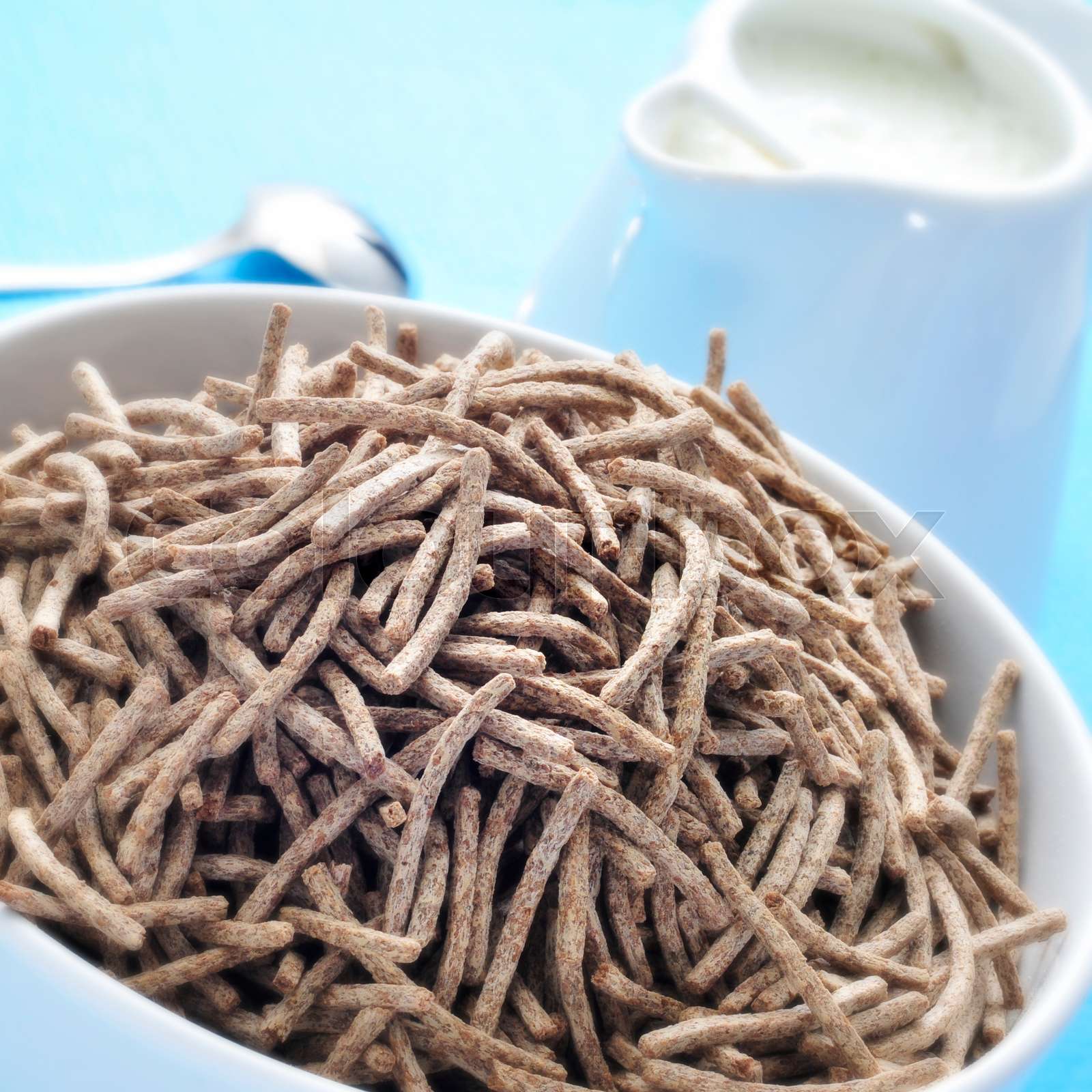 cereal bran sticks and milk | Stock image | Colourbox