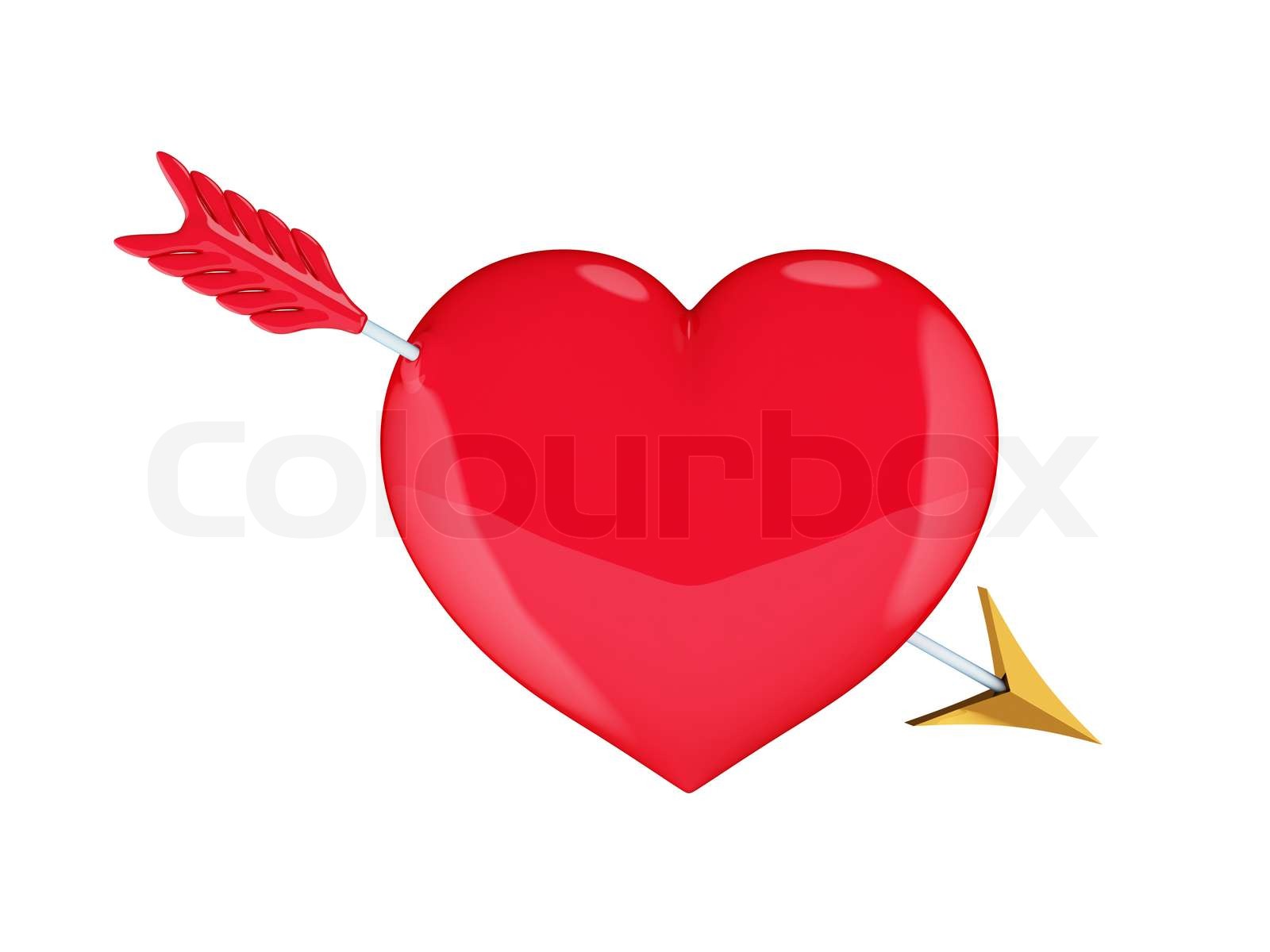 Hjerte med Amors pil | Stock foto | Colourbox