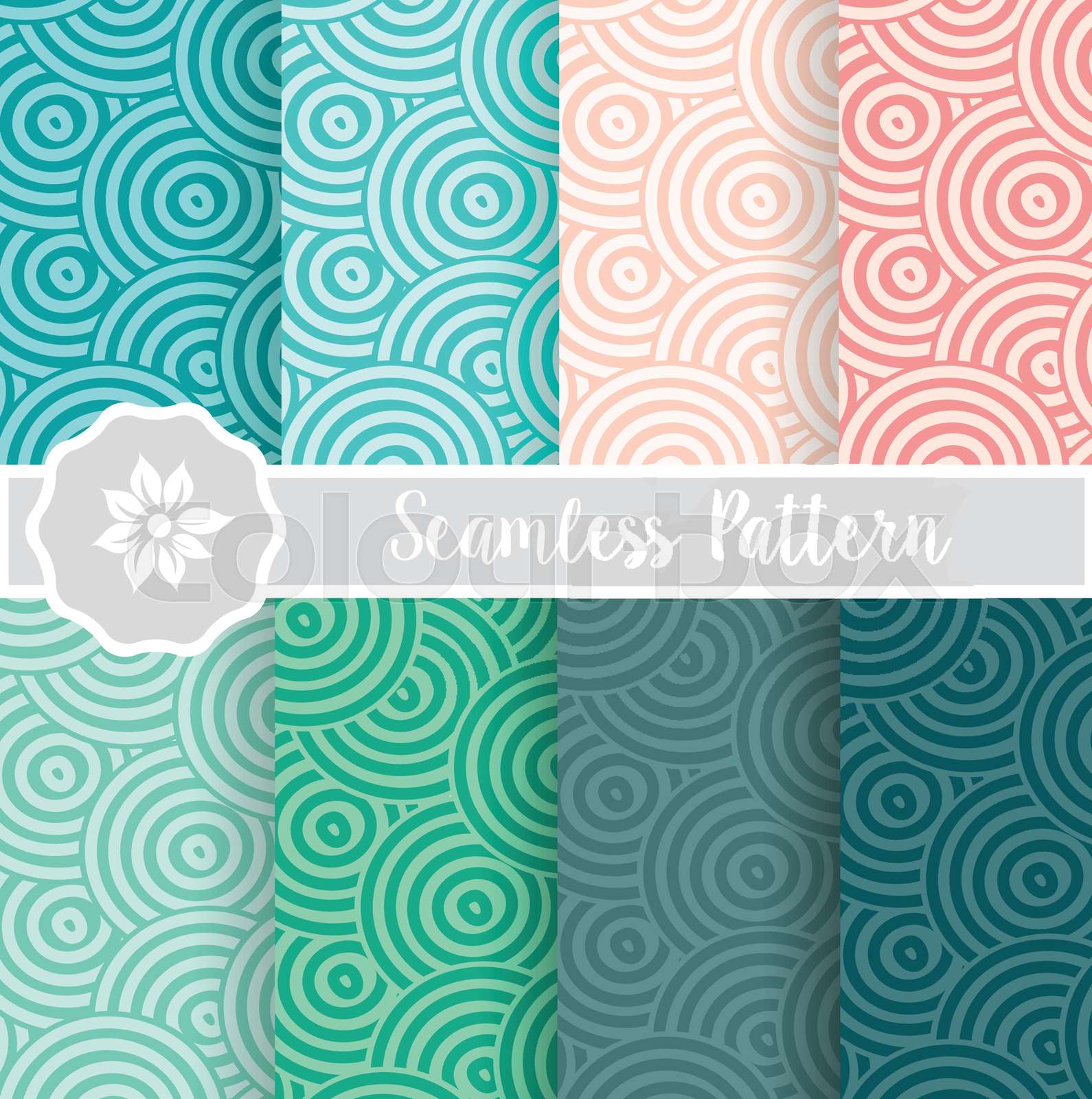 Set of circle round geometric | Stock vector | Colourbox