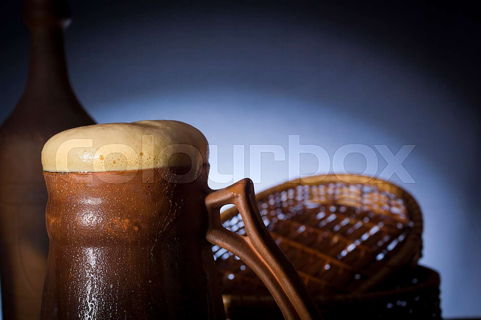 Clay beer glass | Stock image | Colourbox