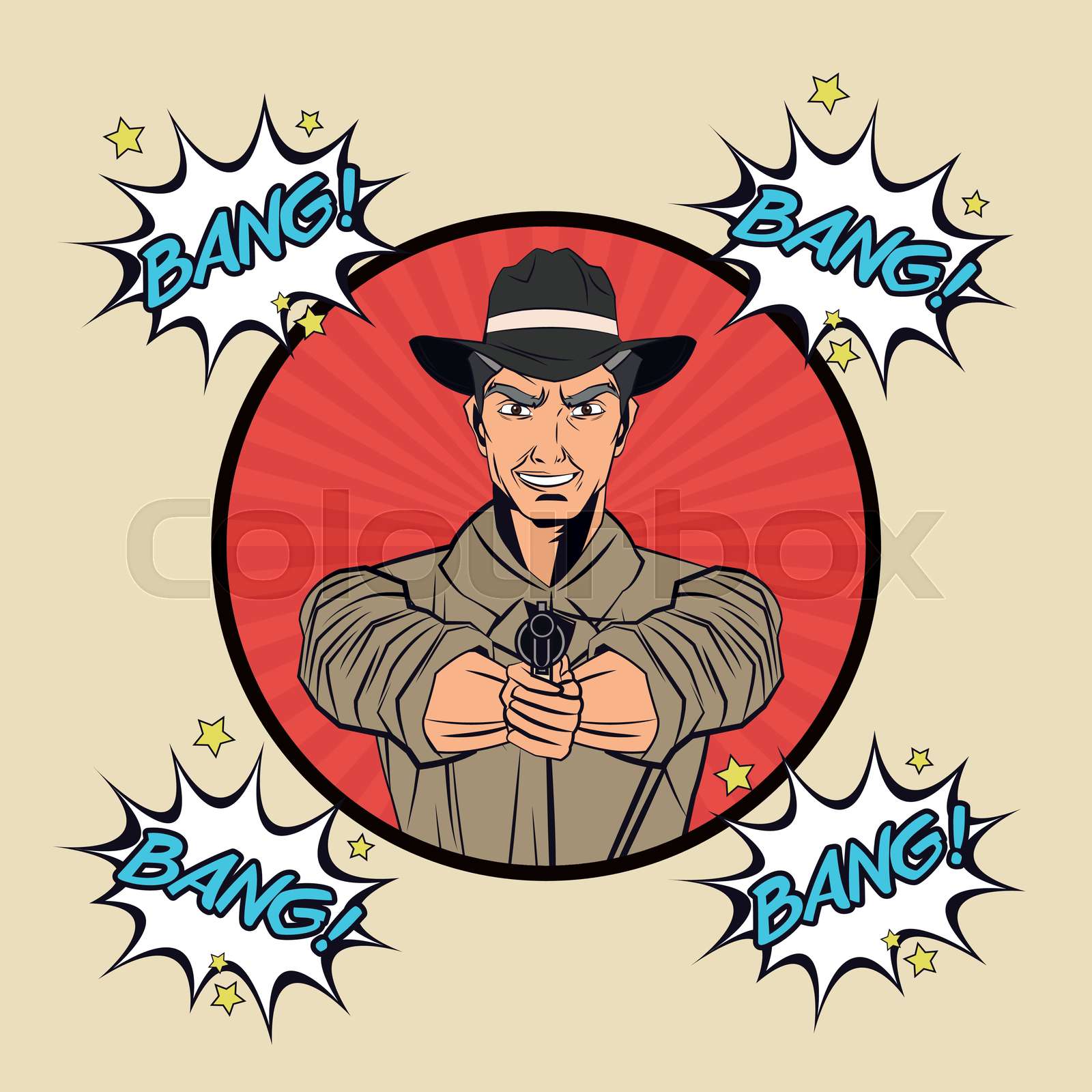 Cowboy man cartoon design | Stock vector | Colourbox