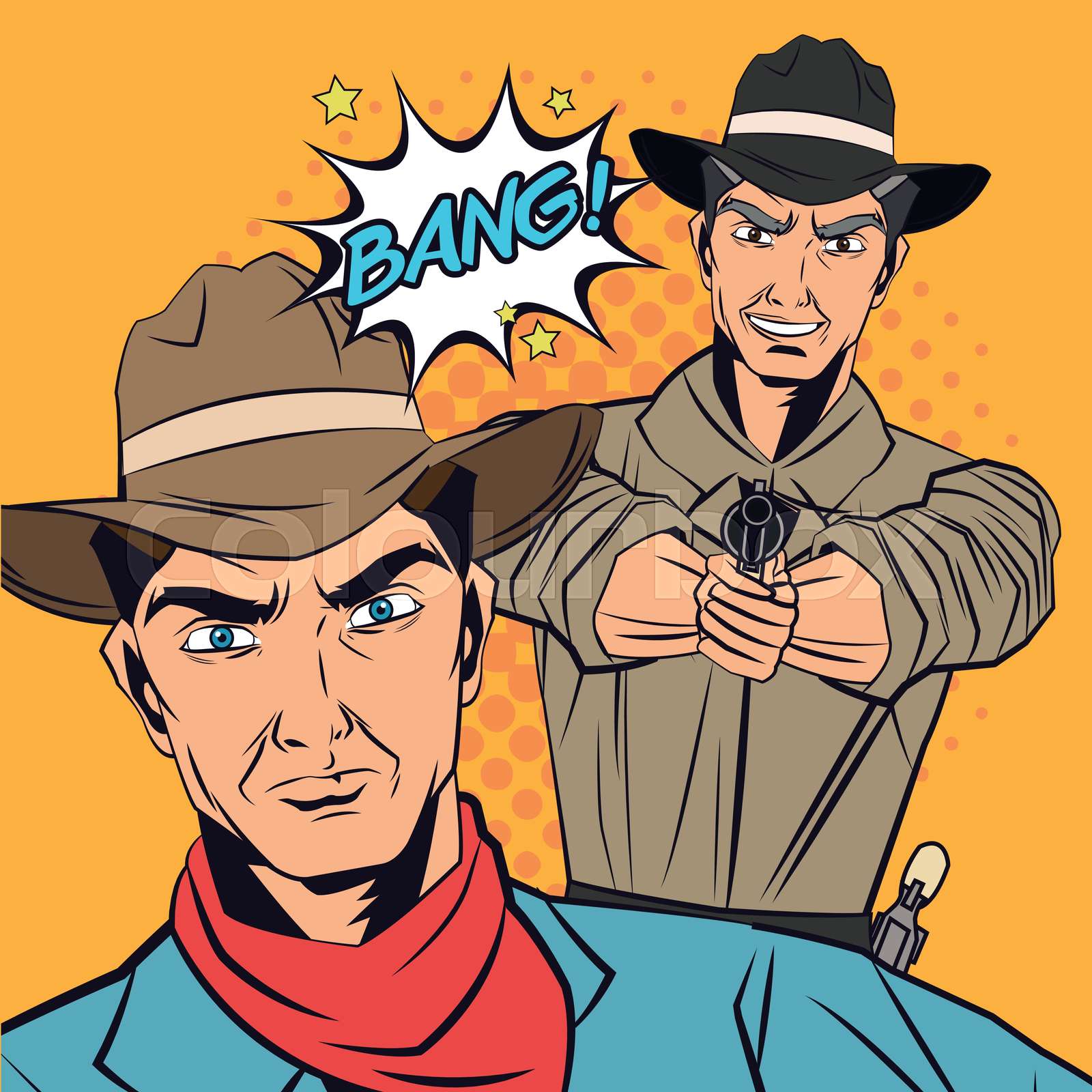 Cowboy man cartoon bubble design | Stock vector | Colourbox