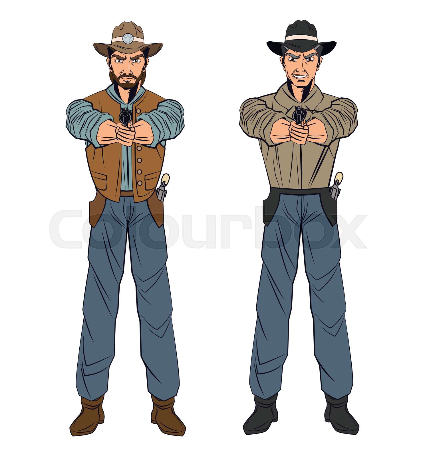 Cowboy man cartoon design | Stock vector | Colourbox