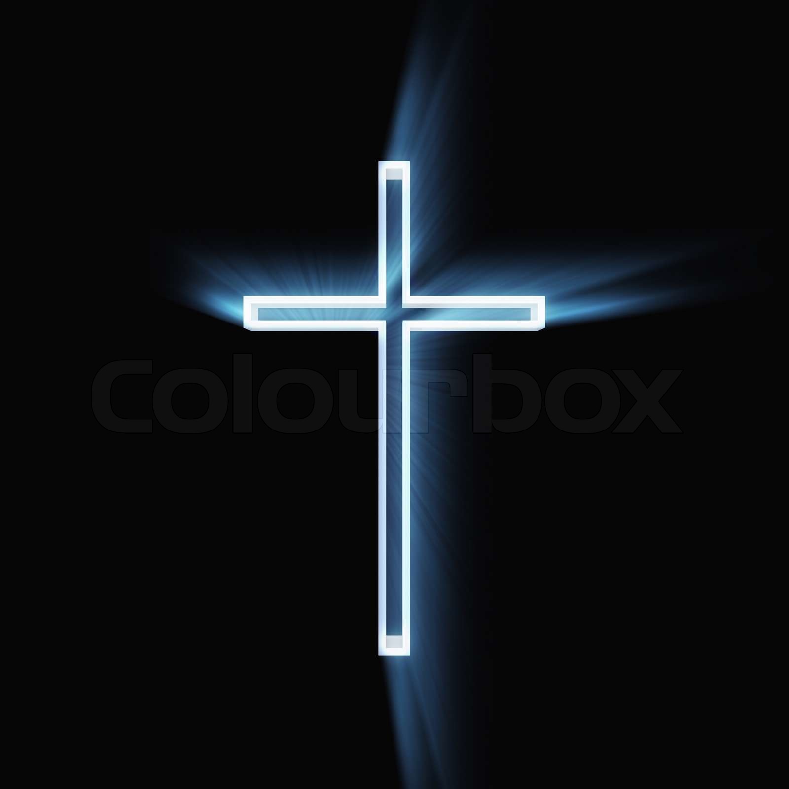 Glowing cross | Stock image | Colourbox