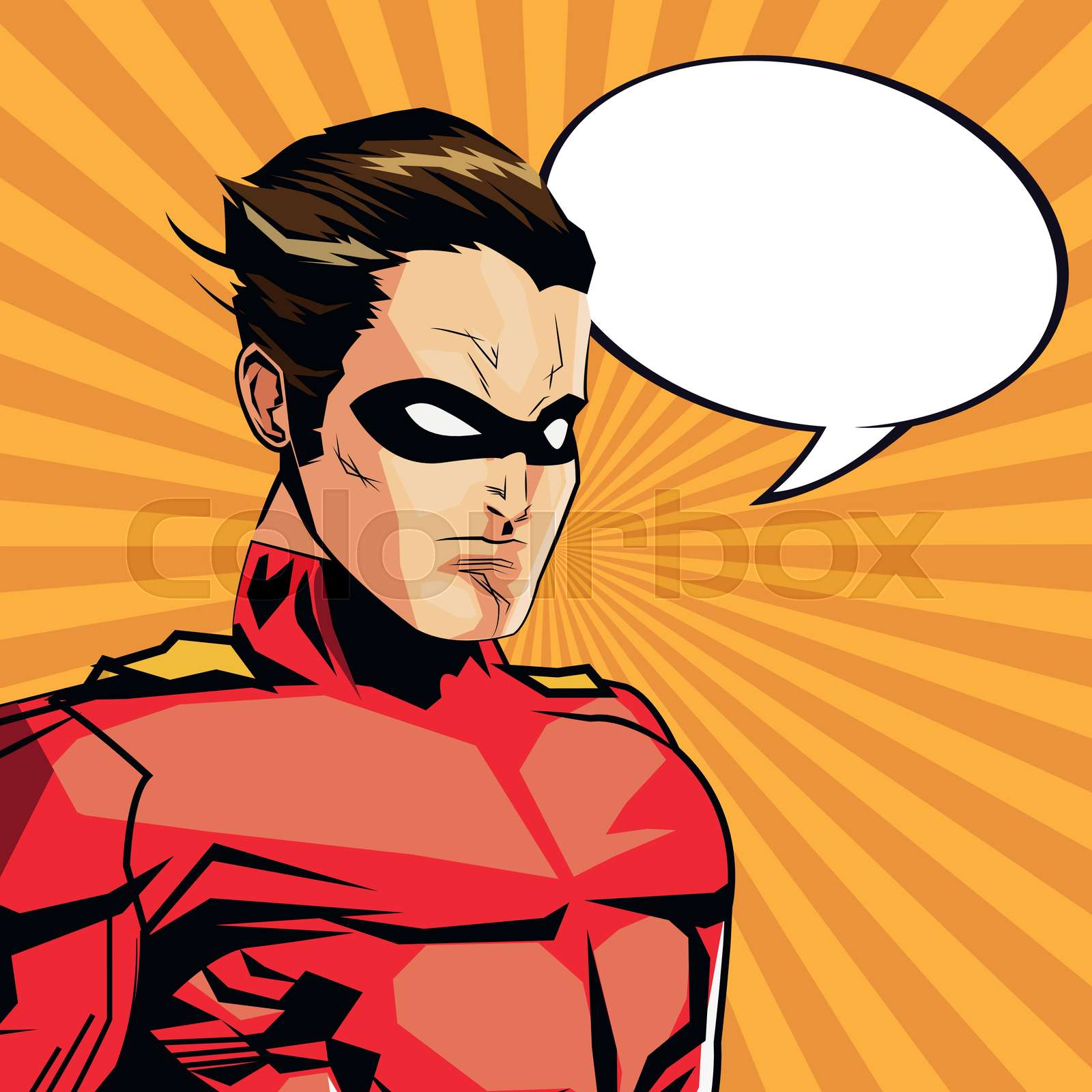 Superhero man cartoon design | Stock vector | Colourbox