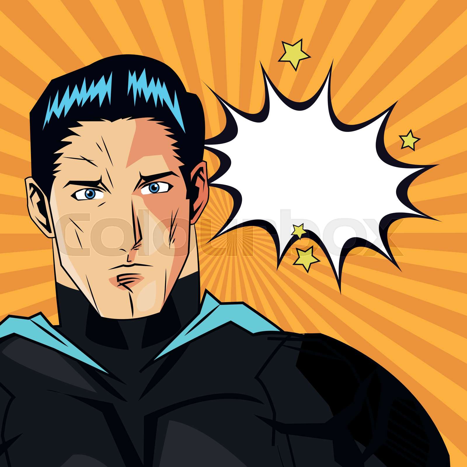 Superhero man cartoon design | Stock vector | Colourbox