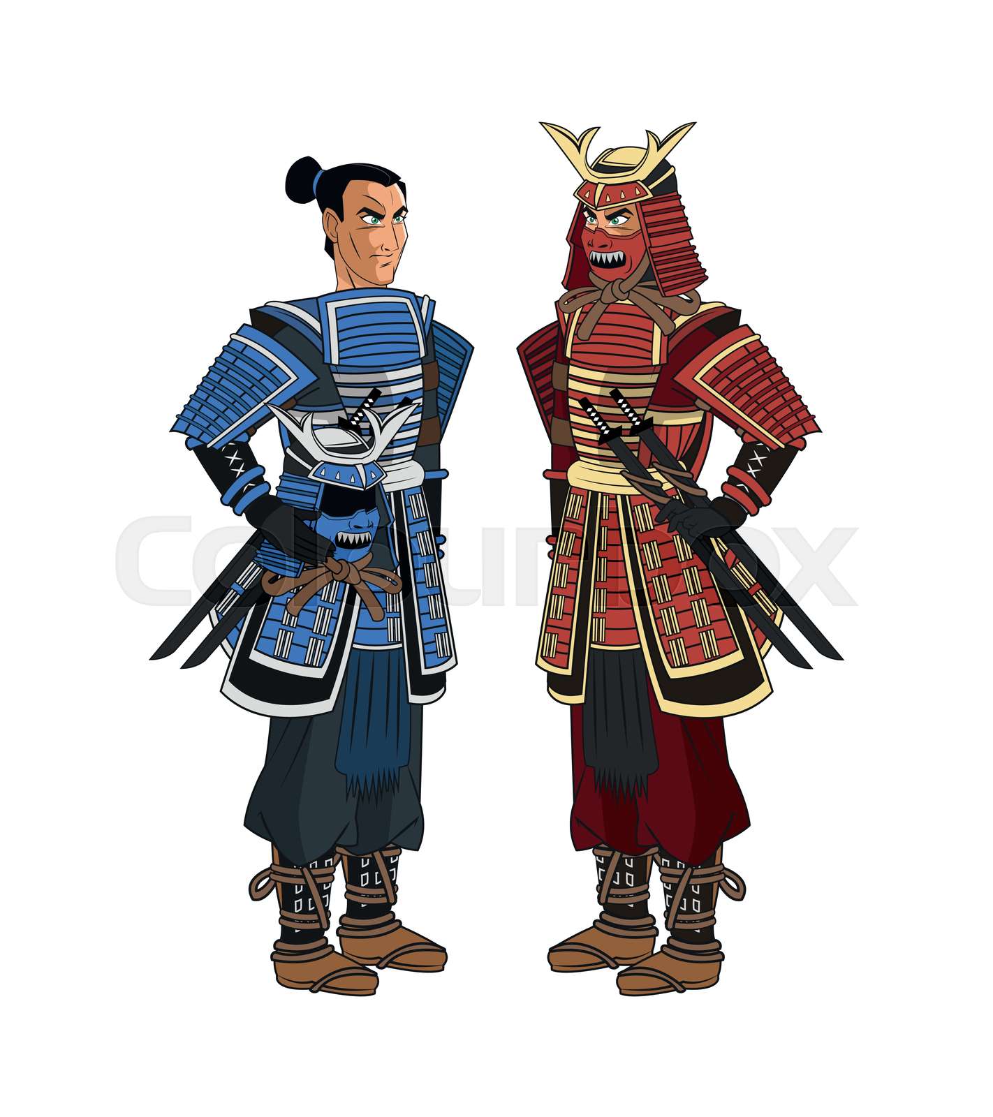 Samurai man cartoon design | Stock vector | Colourbox
