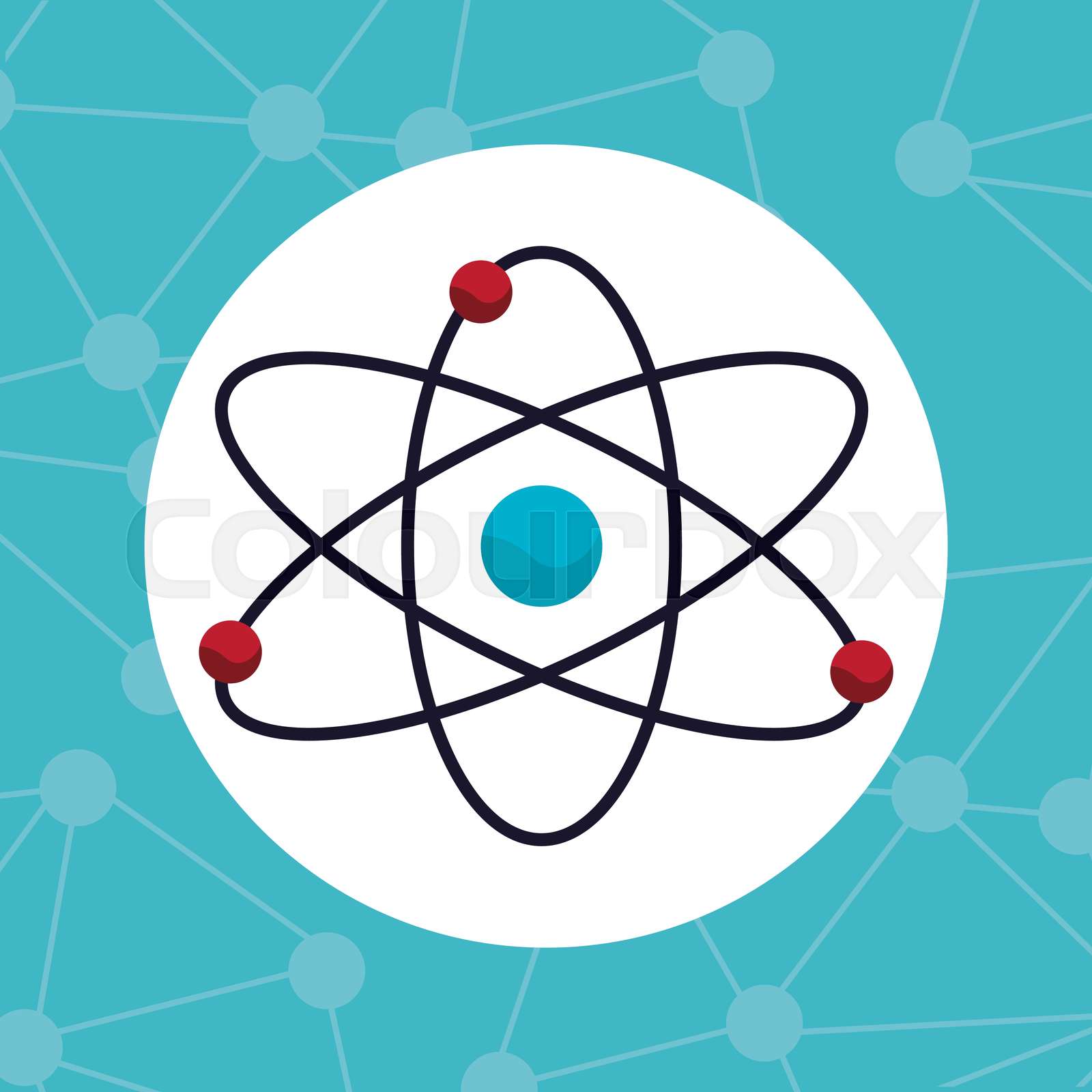 atom molecule structure chemical | Stock vector | Colourbox