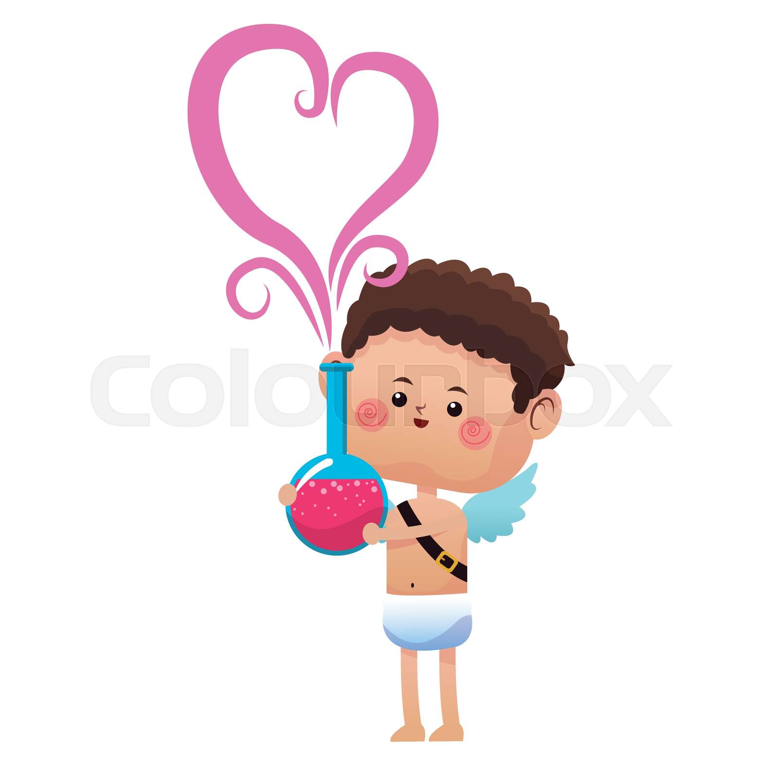 cute cupid valentine day elixir love | Stock vector | Colourbox