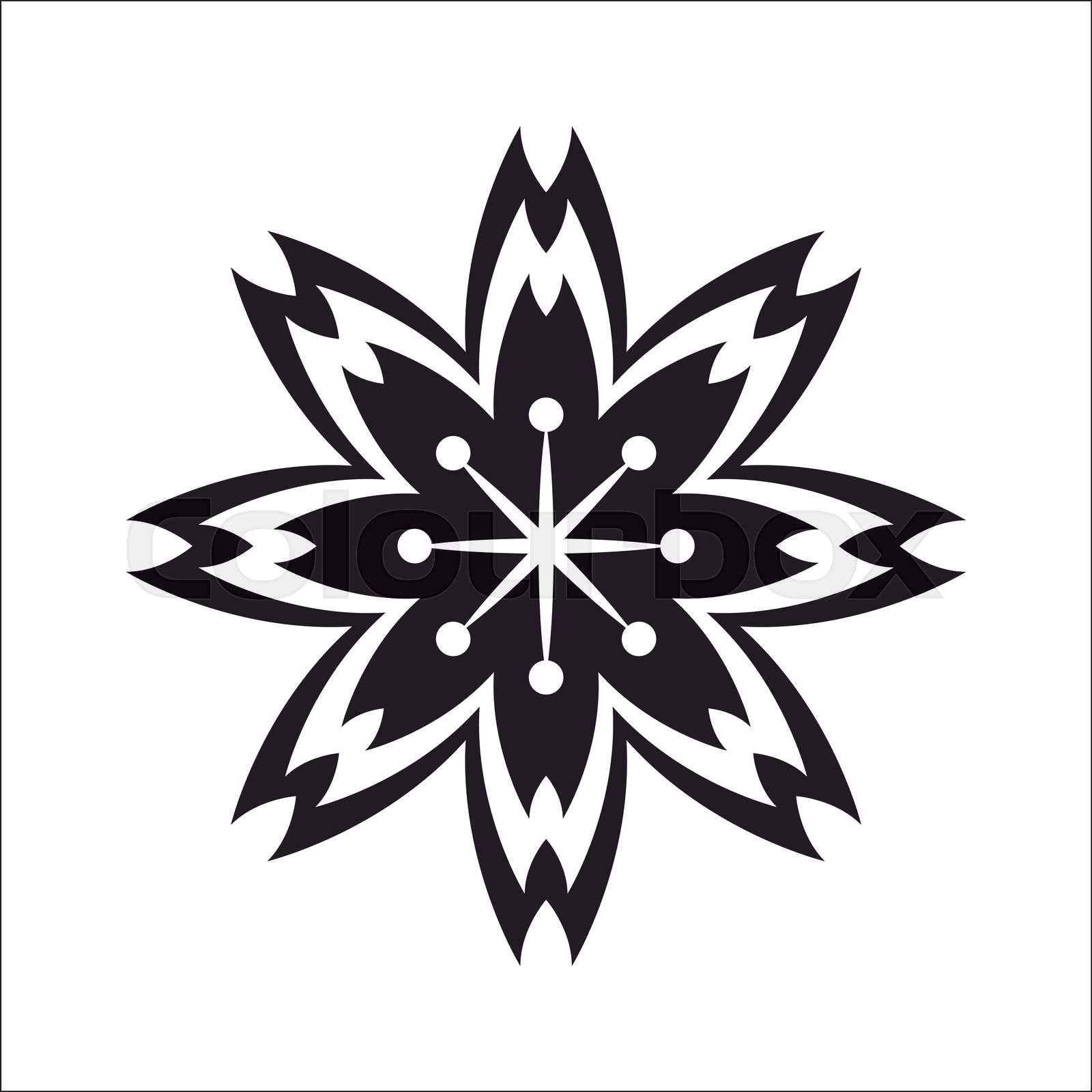 japanese flower decorative symbol | Stock vector | Colourbox