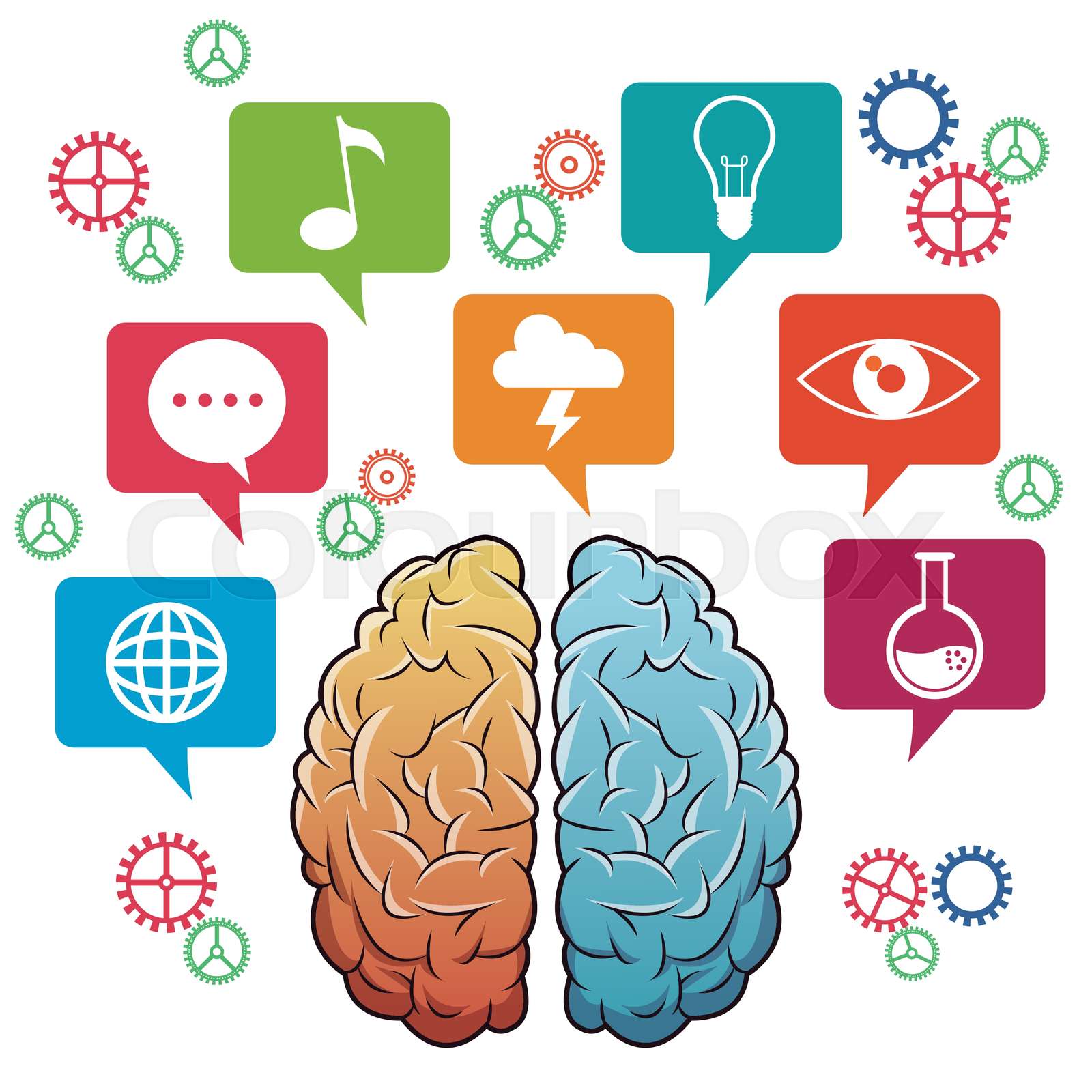 human brain science inspiration | Stock vector | Colourbox
