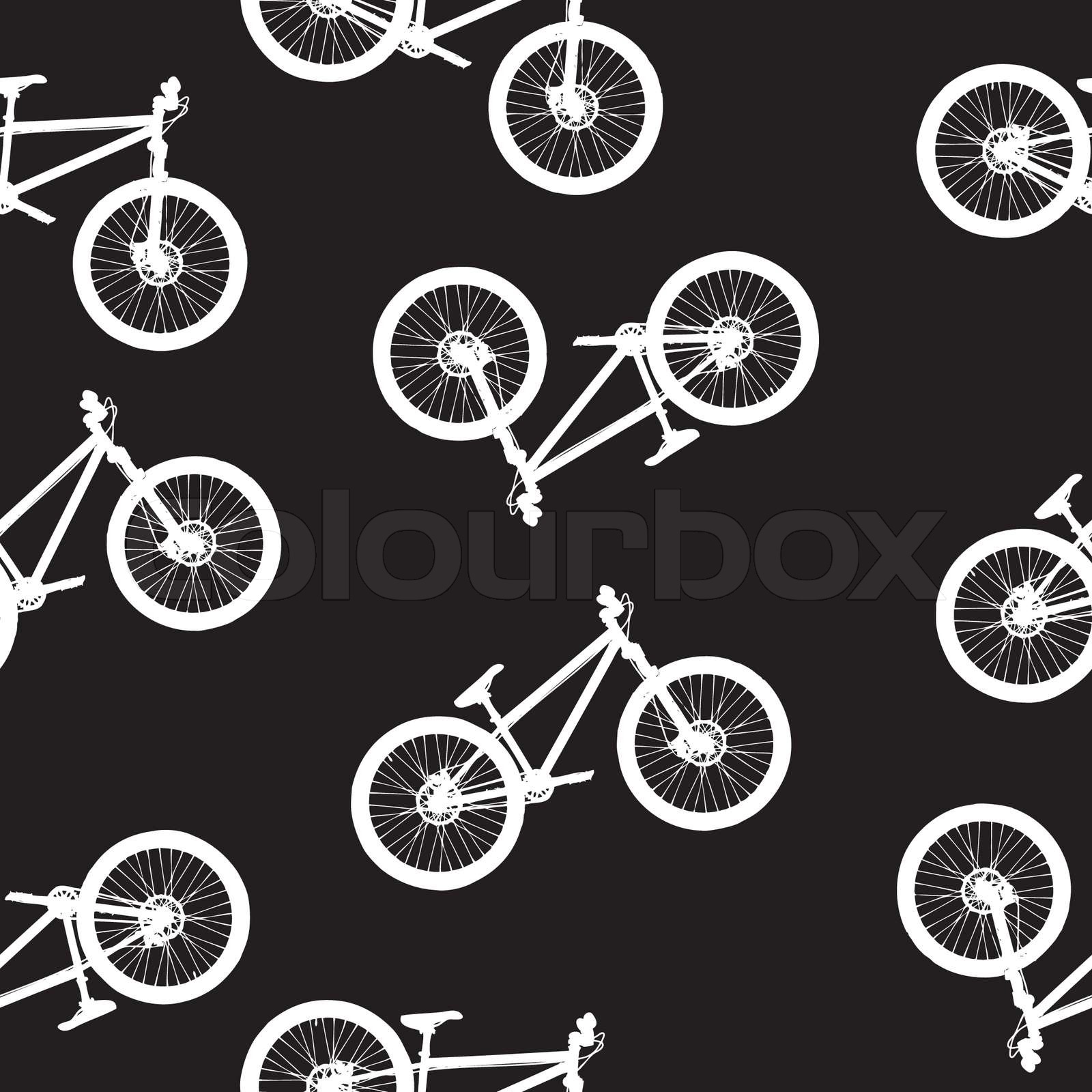 bike seamless pattern vector illustartion | Stock vector | Colourbox