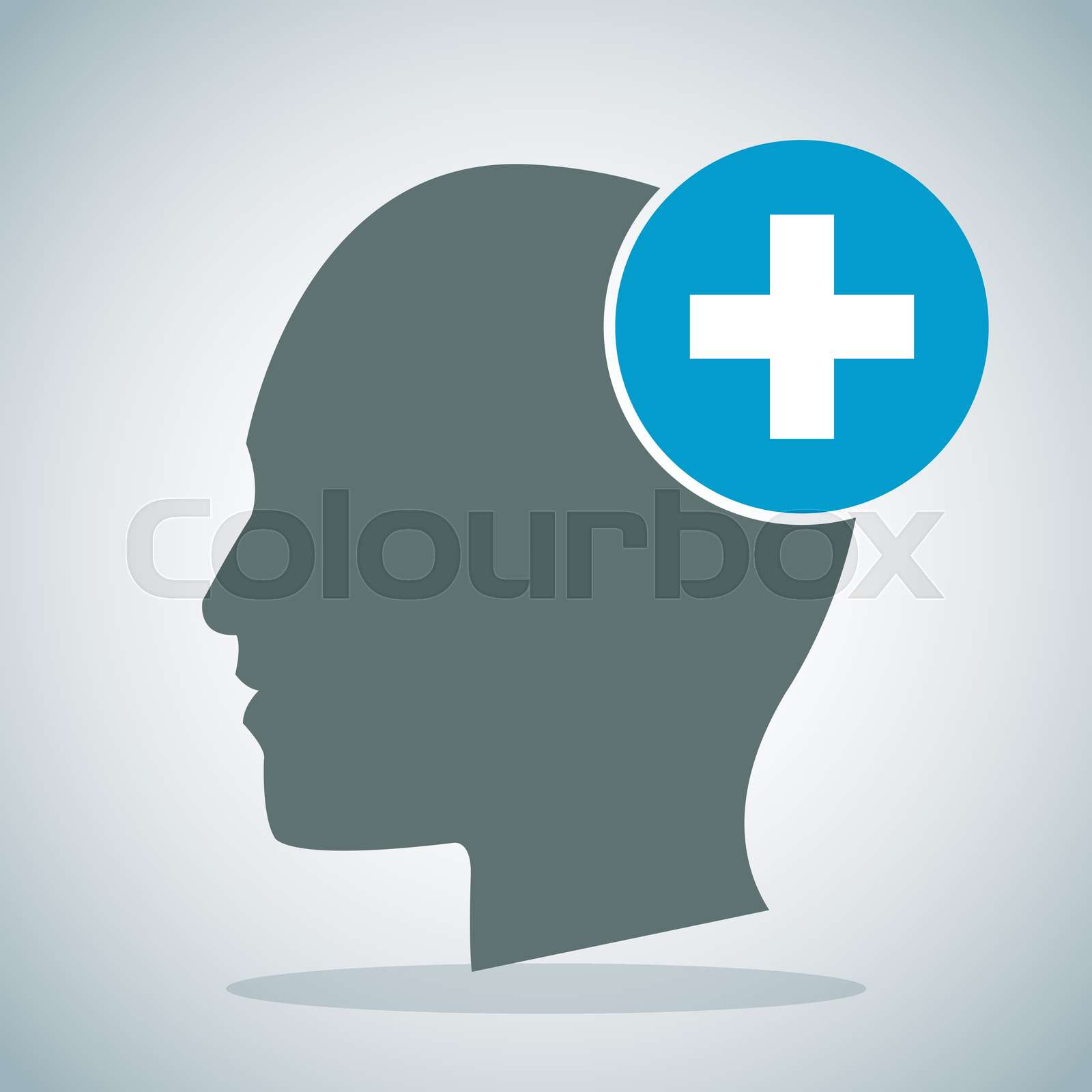 human head brain medical cross concept | Stock vector | Colourbox