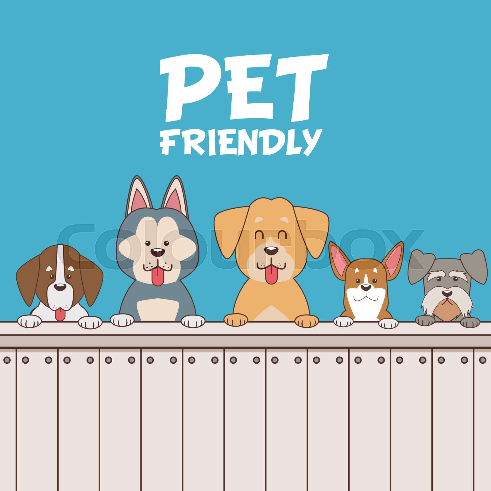 Pet friendly cartoon | Stock vector | Colourbox