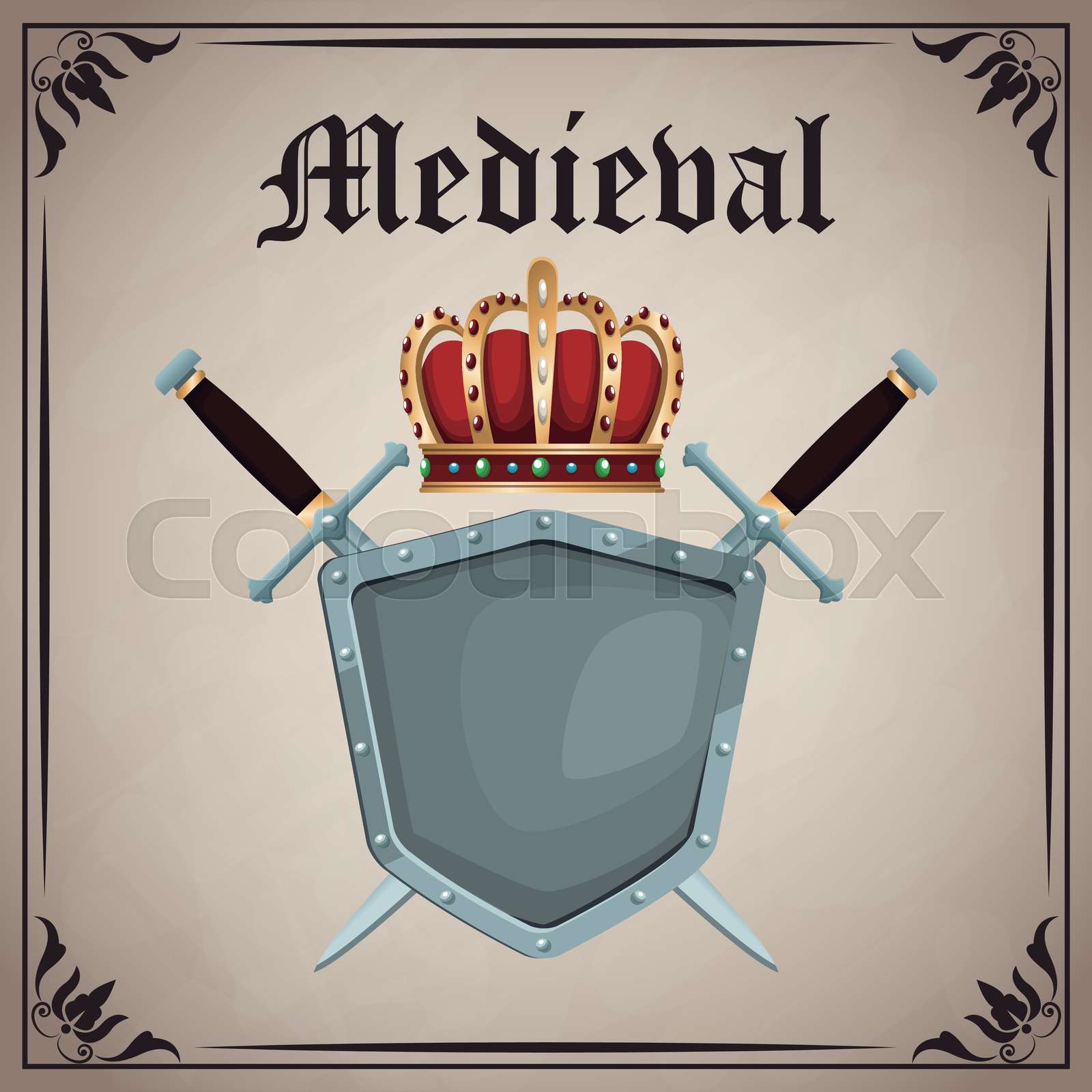 Medieval emblem insignia | Stock vector | Colourbox
