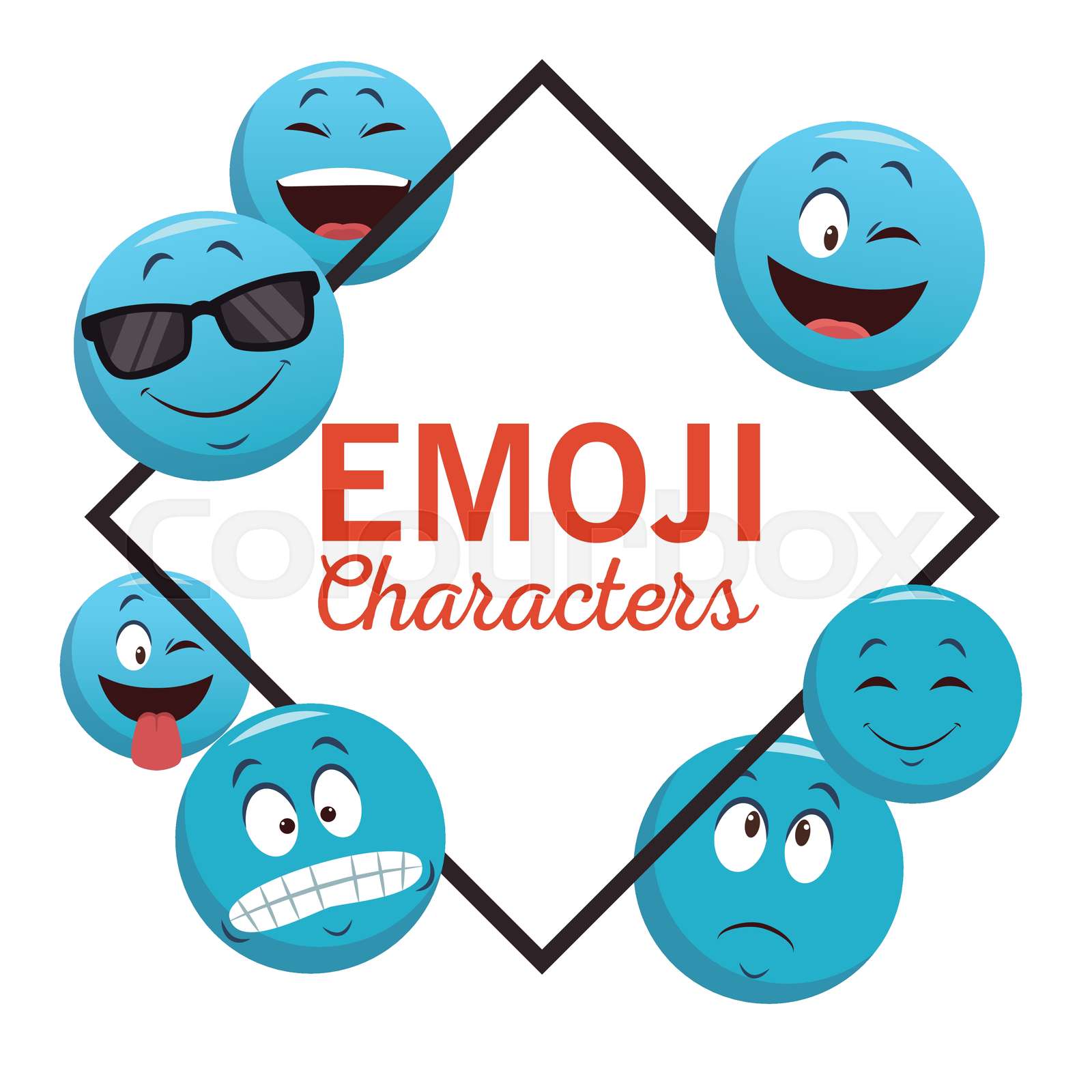 Emoji chat characters | Stock vector | Colourbox