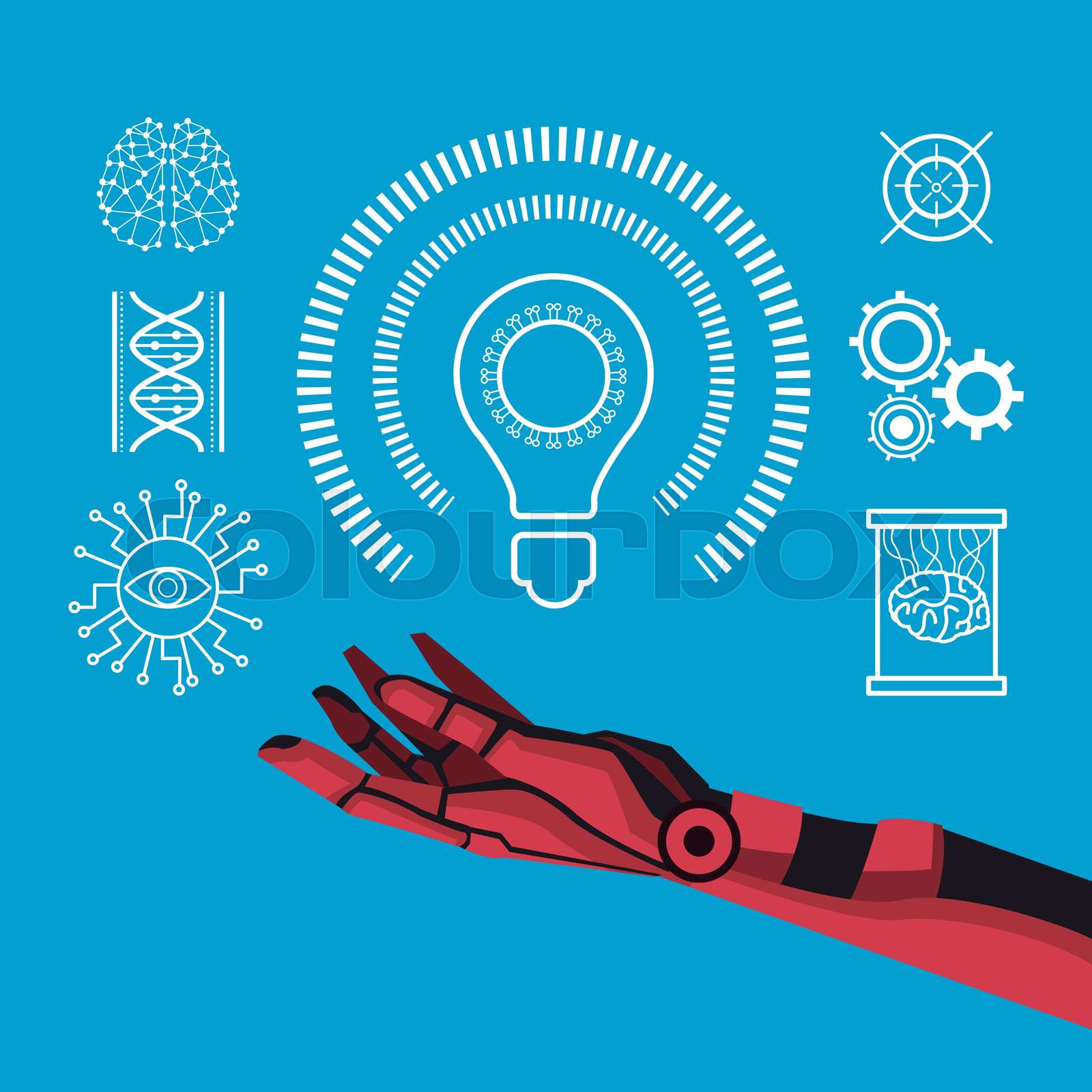 Robot artificial intelligence | Stock vector | Colourbox