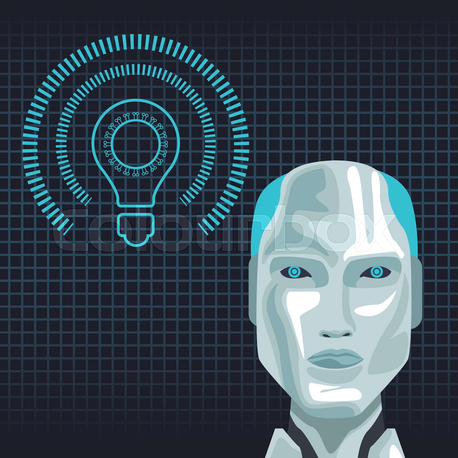 Robot artificial intelligence | Stock vector | Colourbox