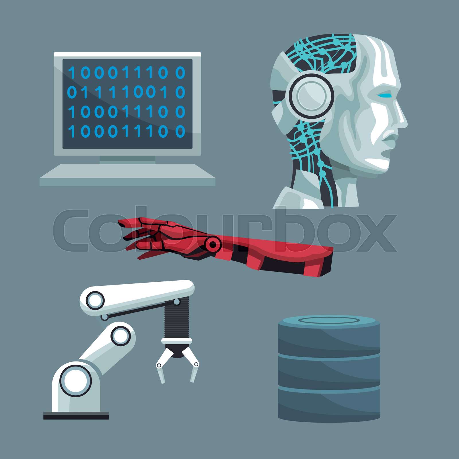 Robot artificial intelligence | Stock vector | Colourbox