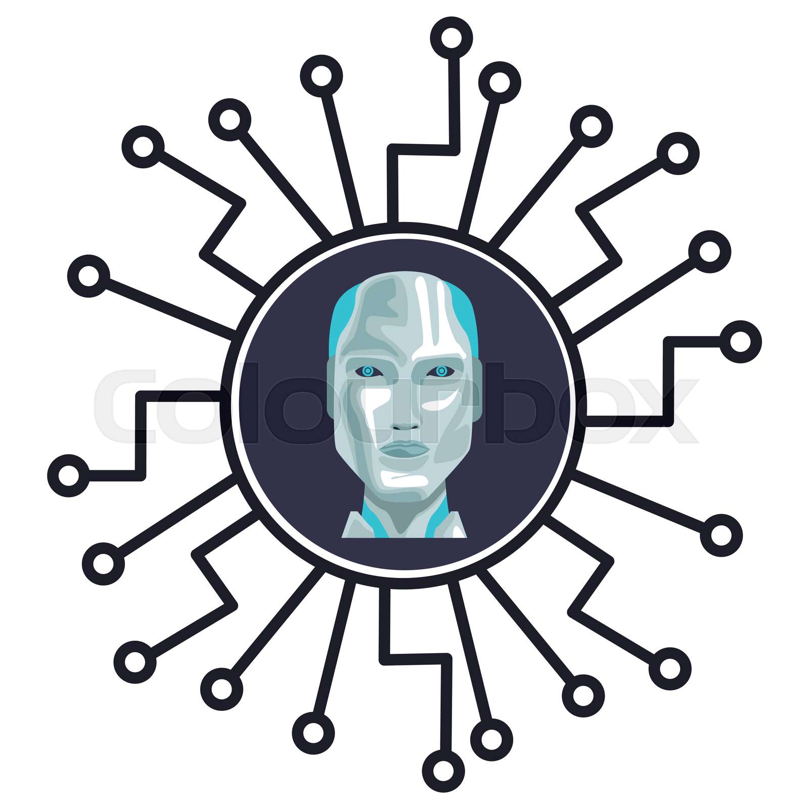 Robot artificial intelligence | Stock vector | Colourbox