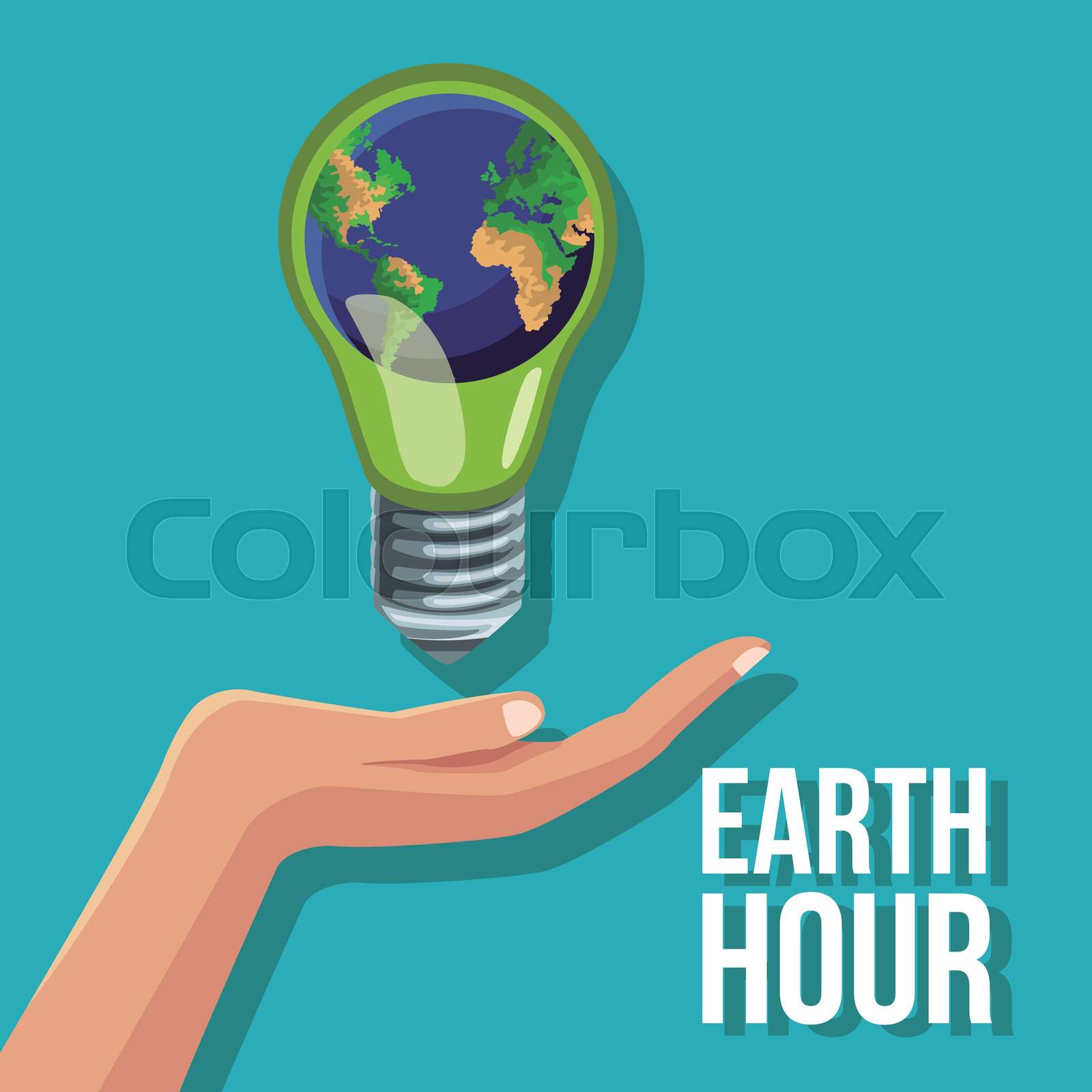 Earth hour design | Stock vector | Colourbox