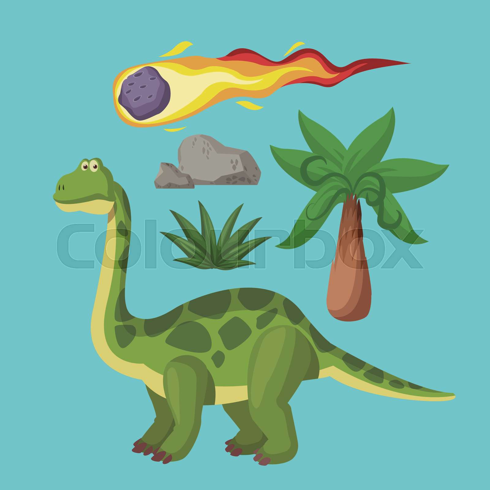 Dinosaurs extinction cartoons | Stock vector | Colourbox