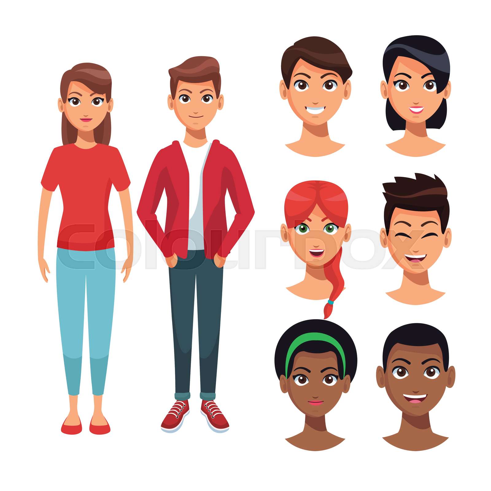 Young people cartoon | Stock vector | Colourbox