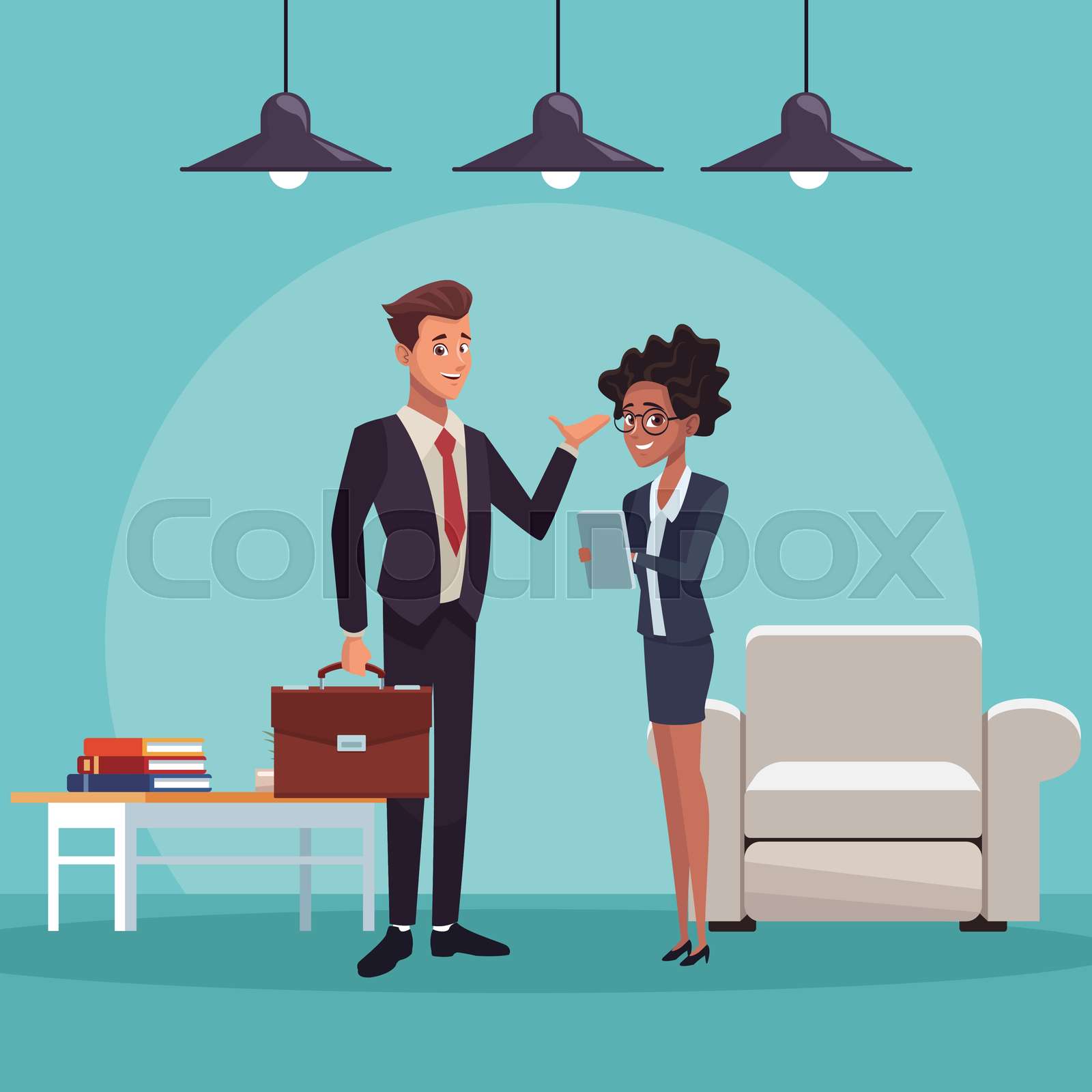 Office coworkers cartoons | Stock vector | Colourbox