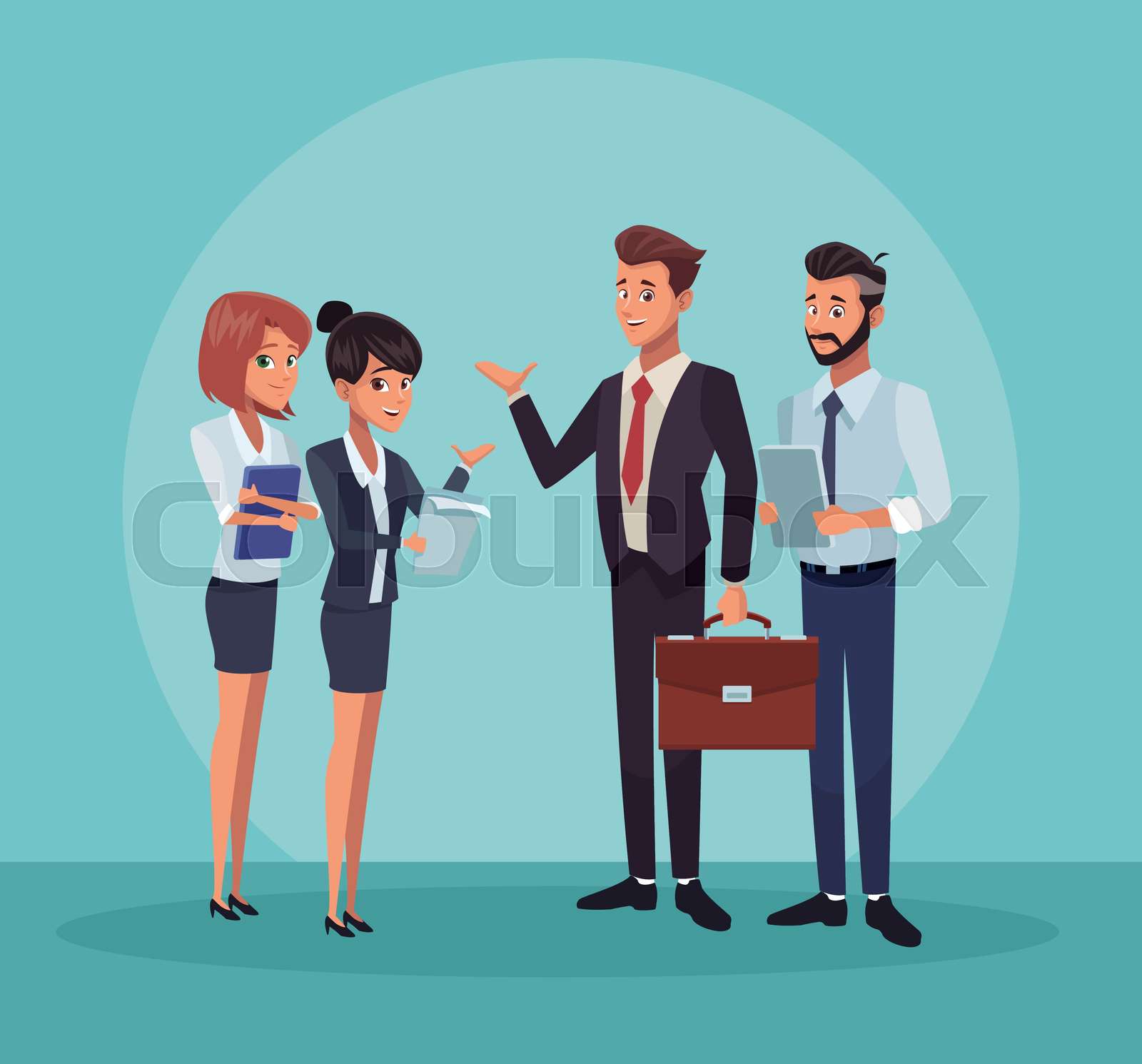 Business coworkers cartoons | Stock vector | Colourbox