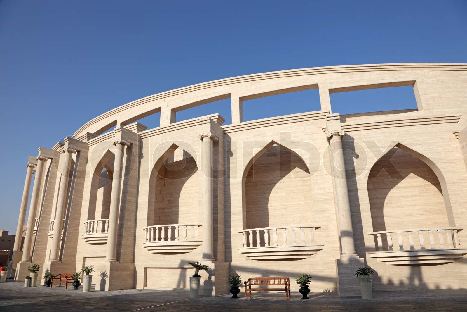 Amphitheater i Katara Cultural Village , Doha Qatar | Stock foto ...