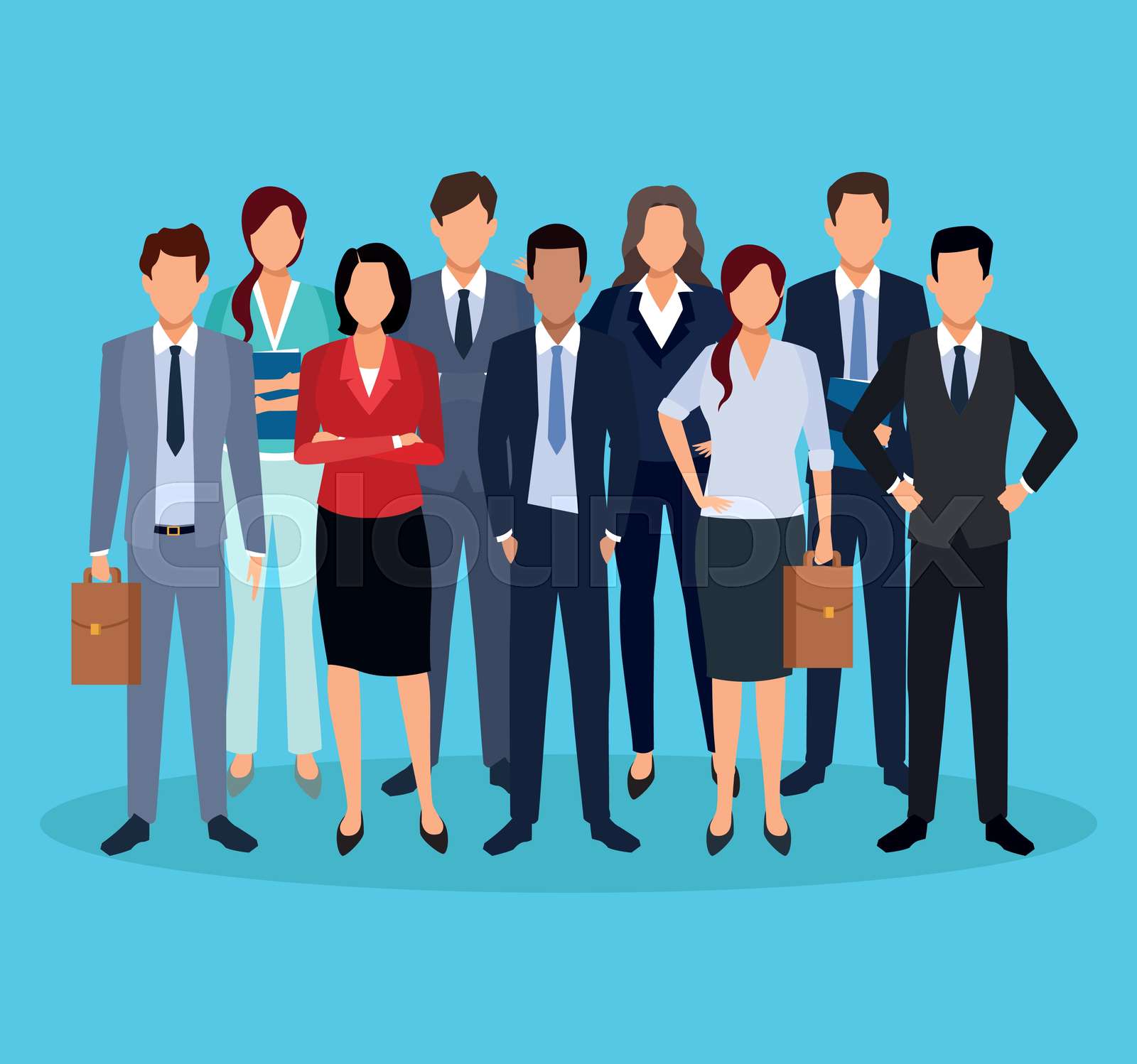 executive men cartoon | Stock vector | Colourbox