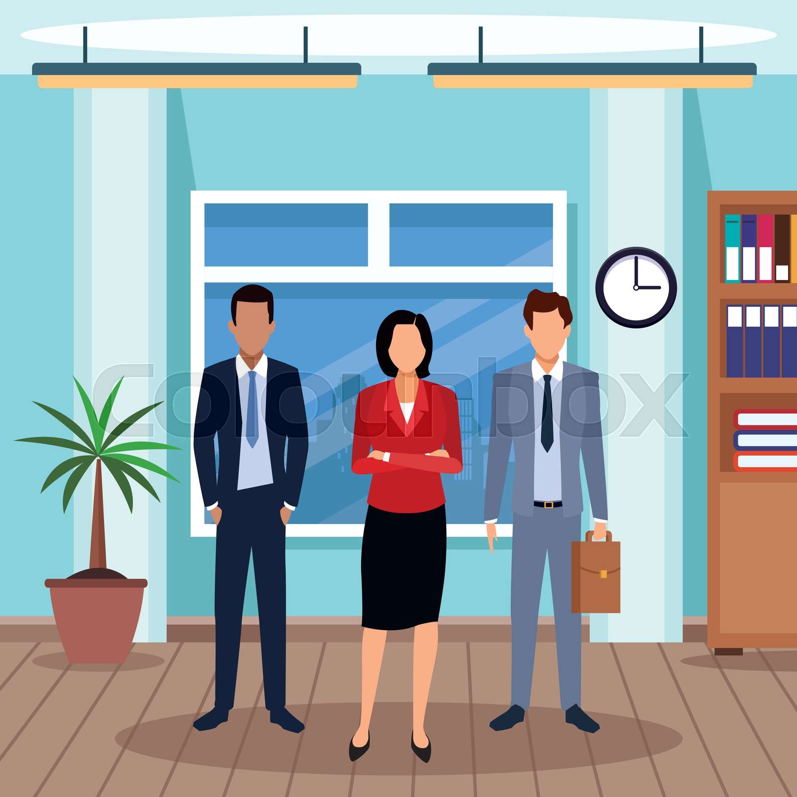 executive men cartoon | Stock vector | Colourbox