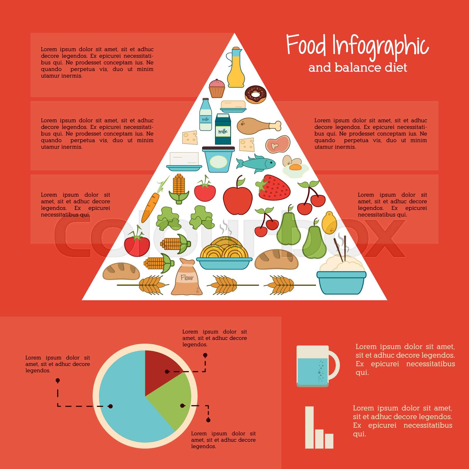 Food infographic design | Stock vector | Colourbox