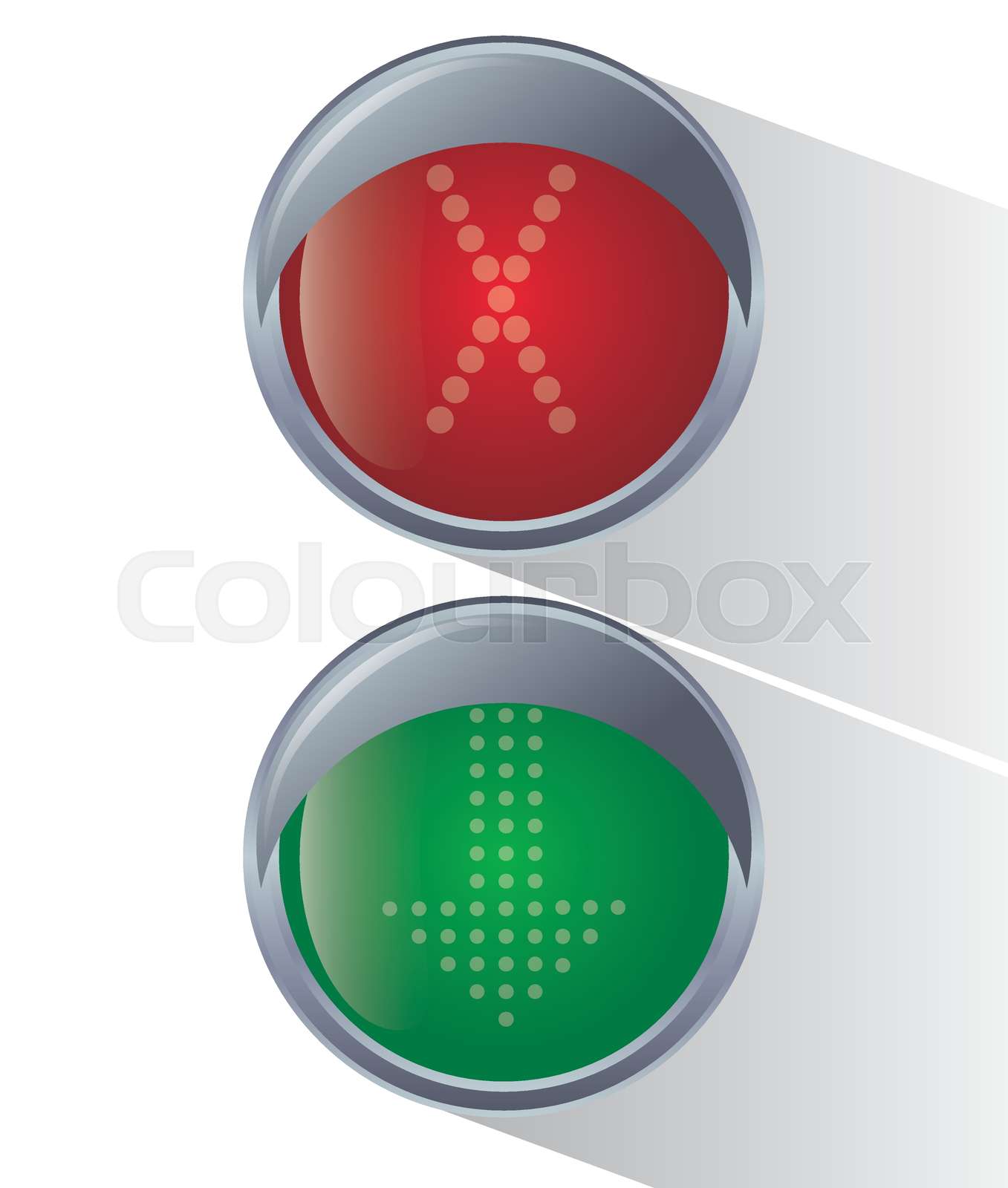 semaphore trafficlight sign design | Stock vector | Colourbox