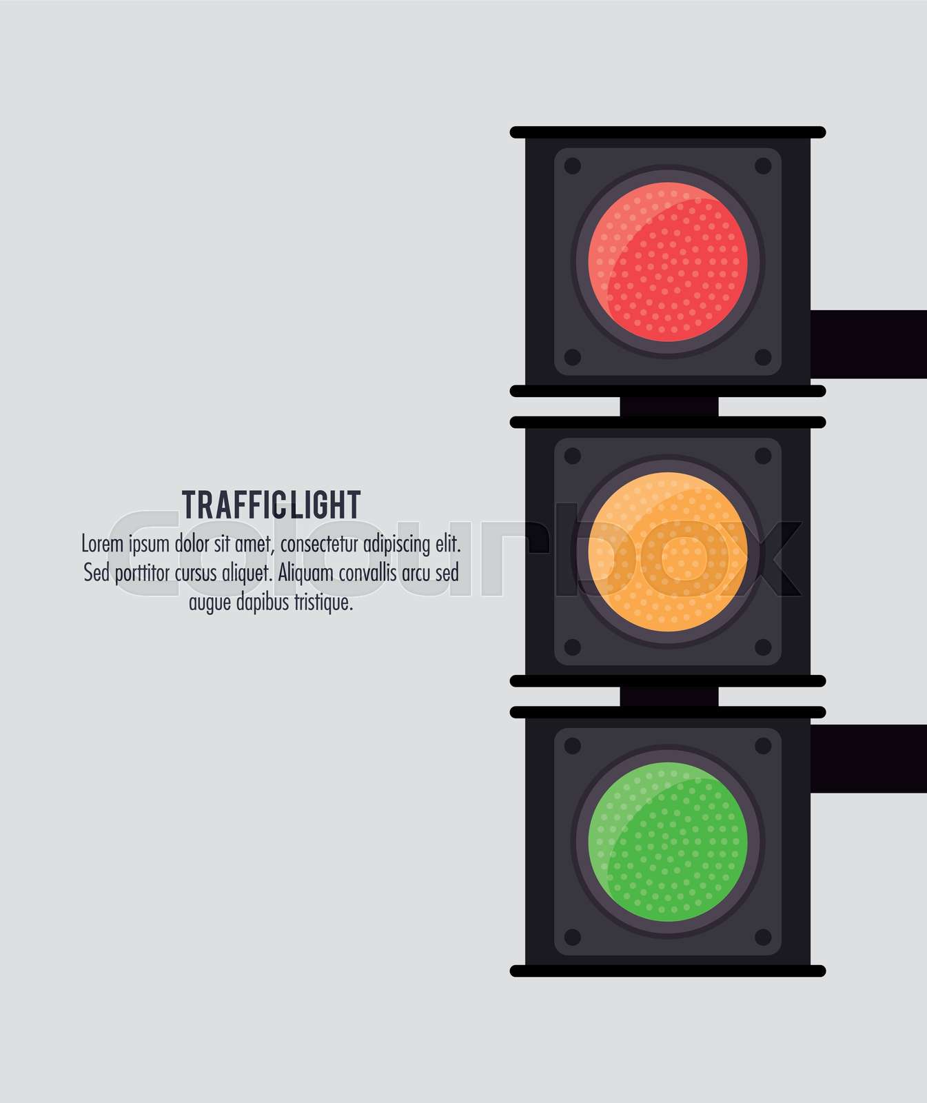 semaphore trafficlight sign design | Stock vector | Colourbox