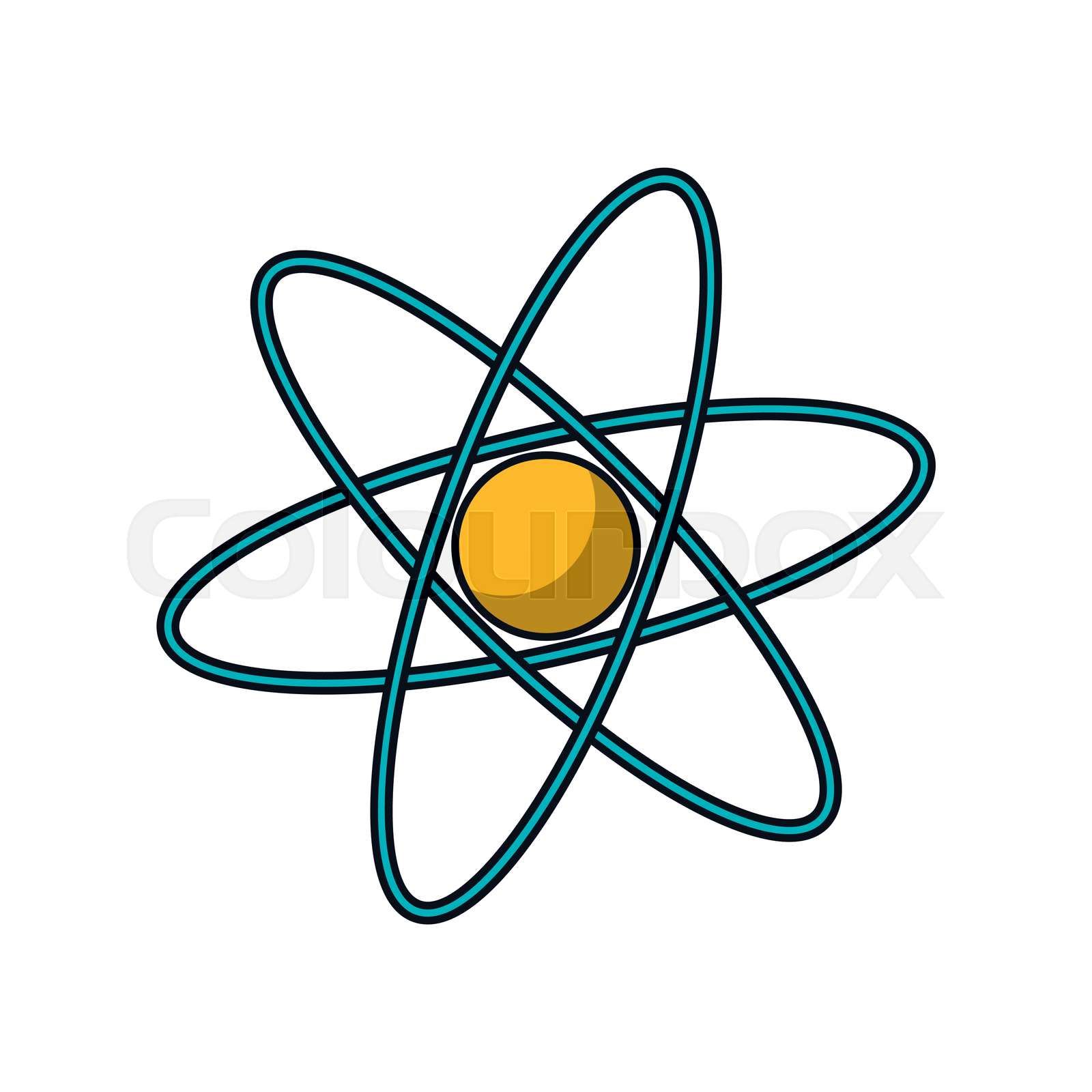 Isolated science atom design | Stock vector | Colourbox