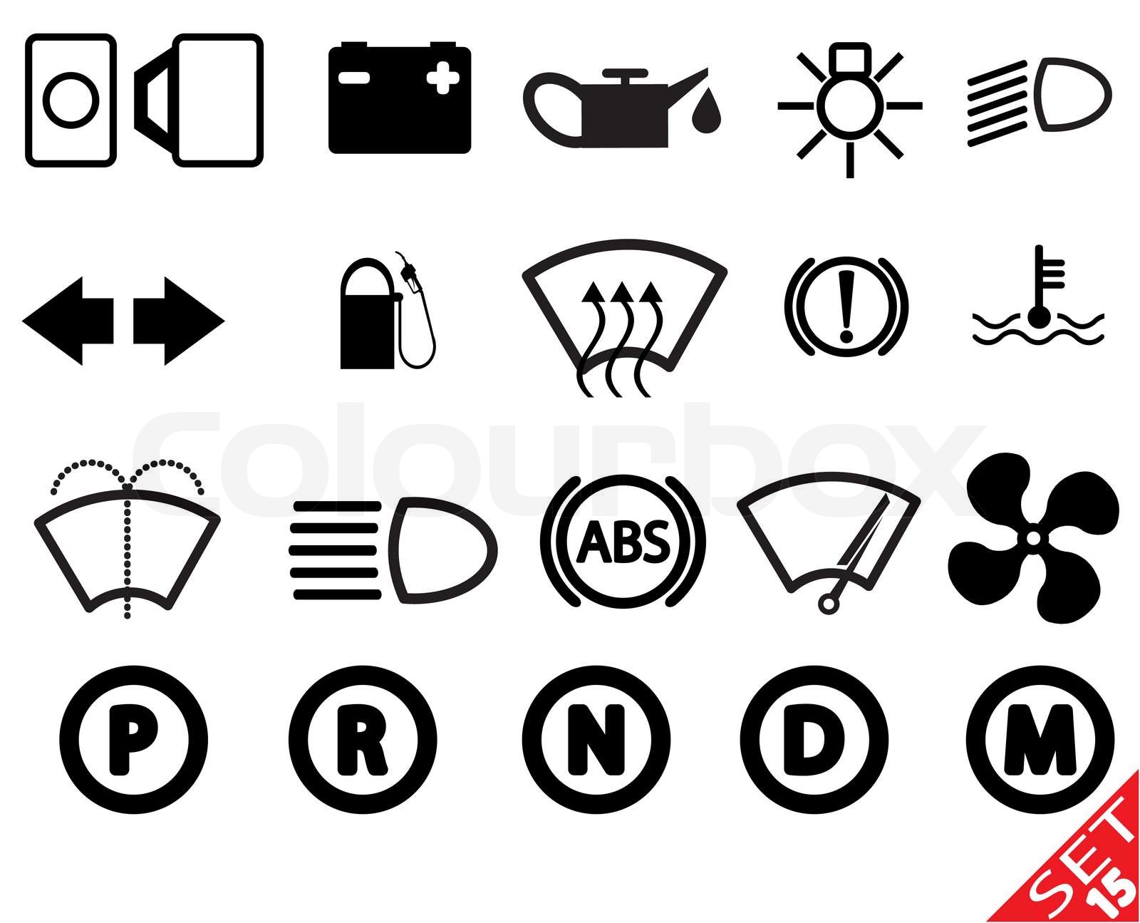 Bil del icon set 15 | Stock vektor | Colourbox