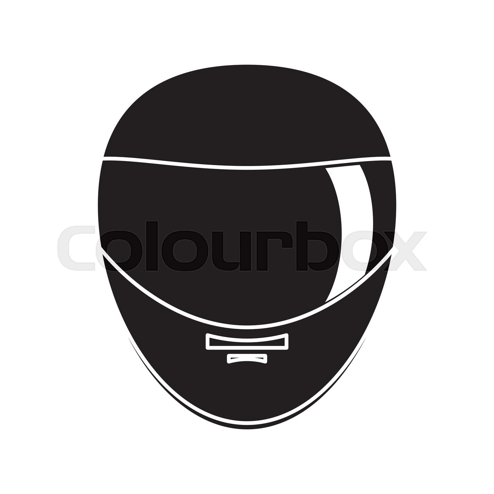 Isolated helmet of formula racing concept | Stock vector | Colourbox