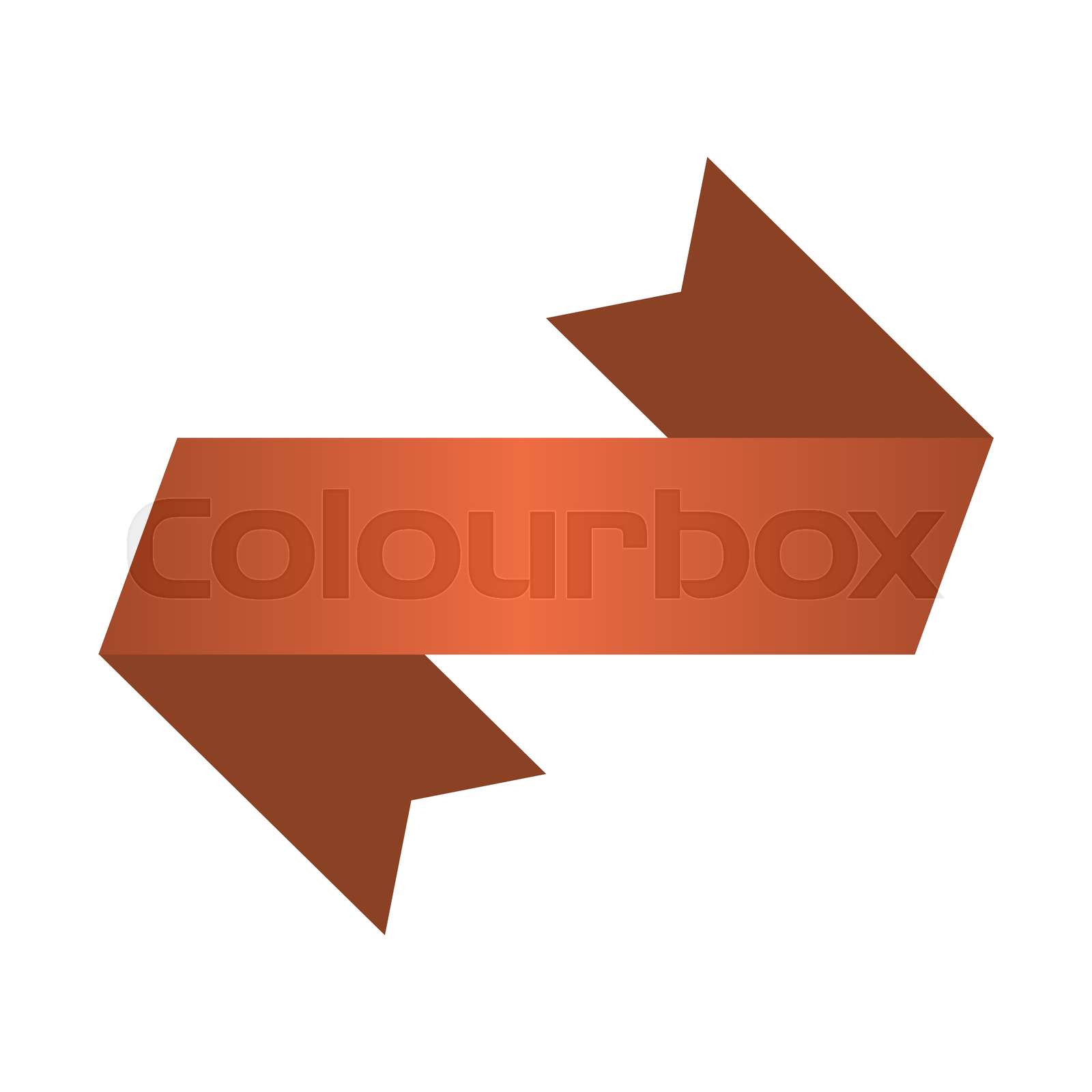 banner ribbon brown graphic | Stock vector | Colourbox