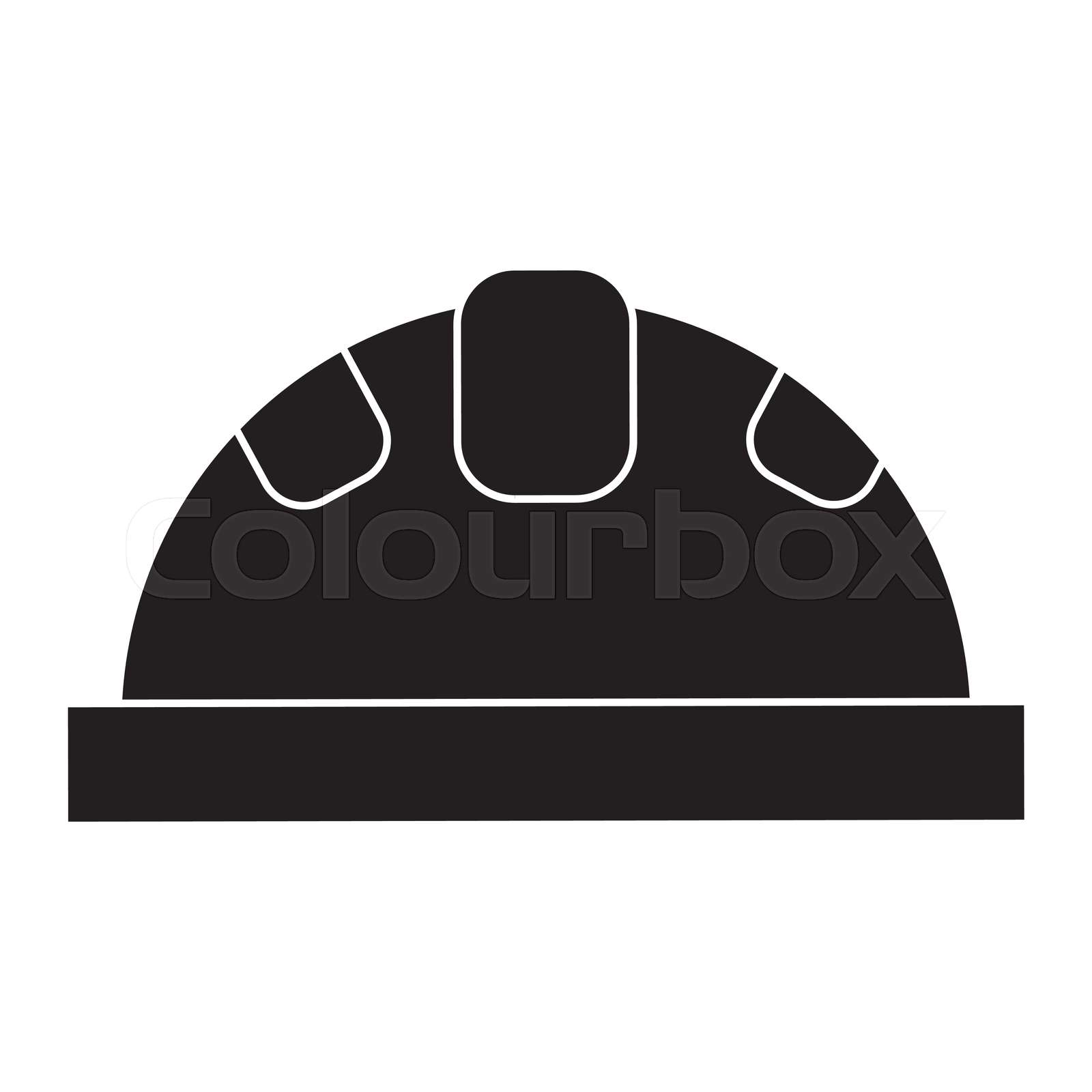 helmet protective head construction security pictogram | Stock vector ...
