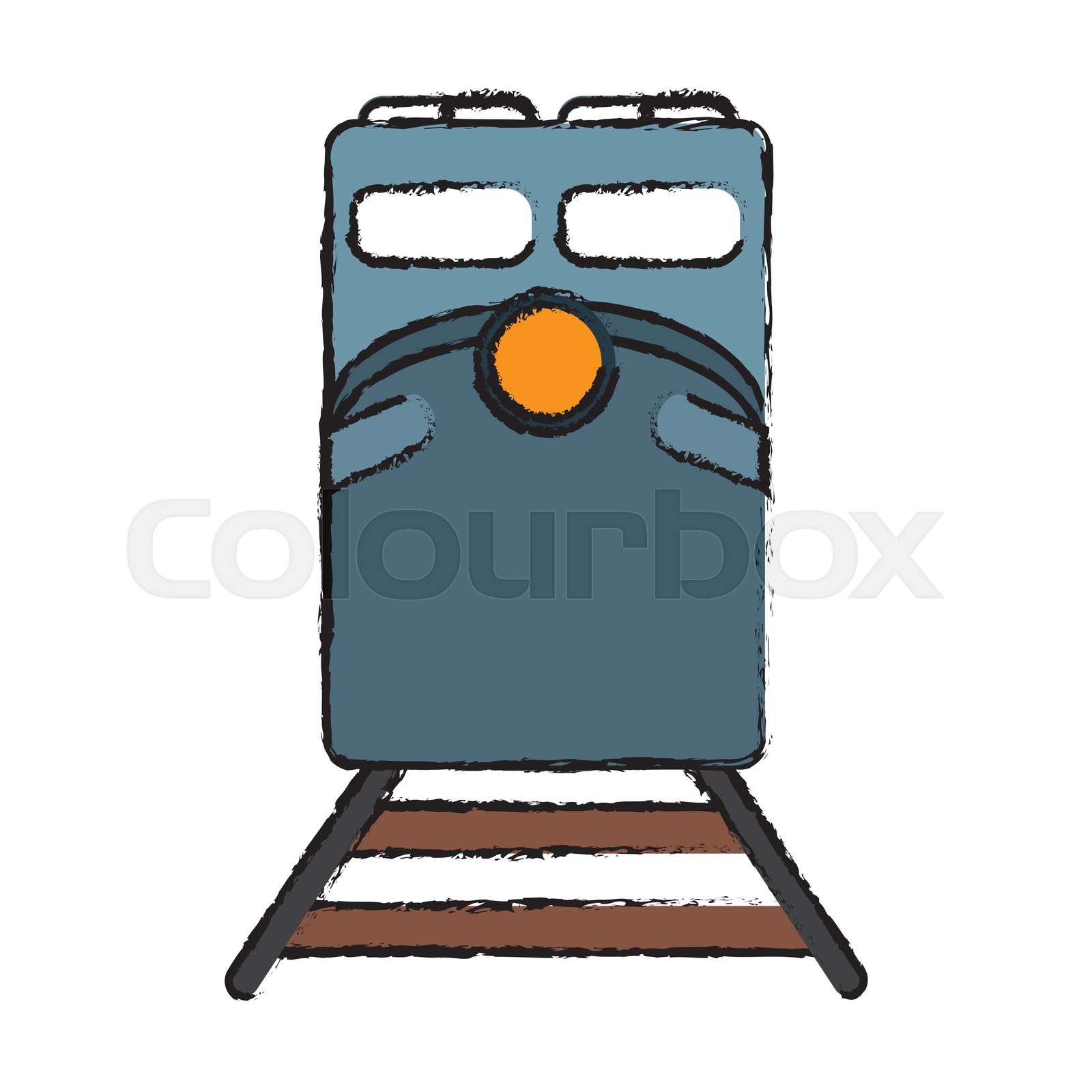 train rail road mass transit sketch | Stock vector | Colourbox