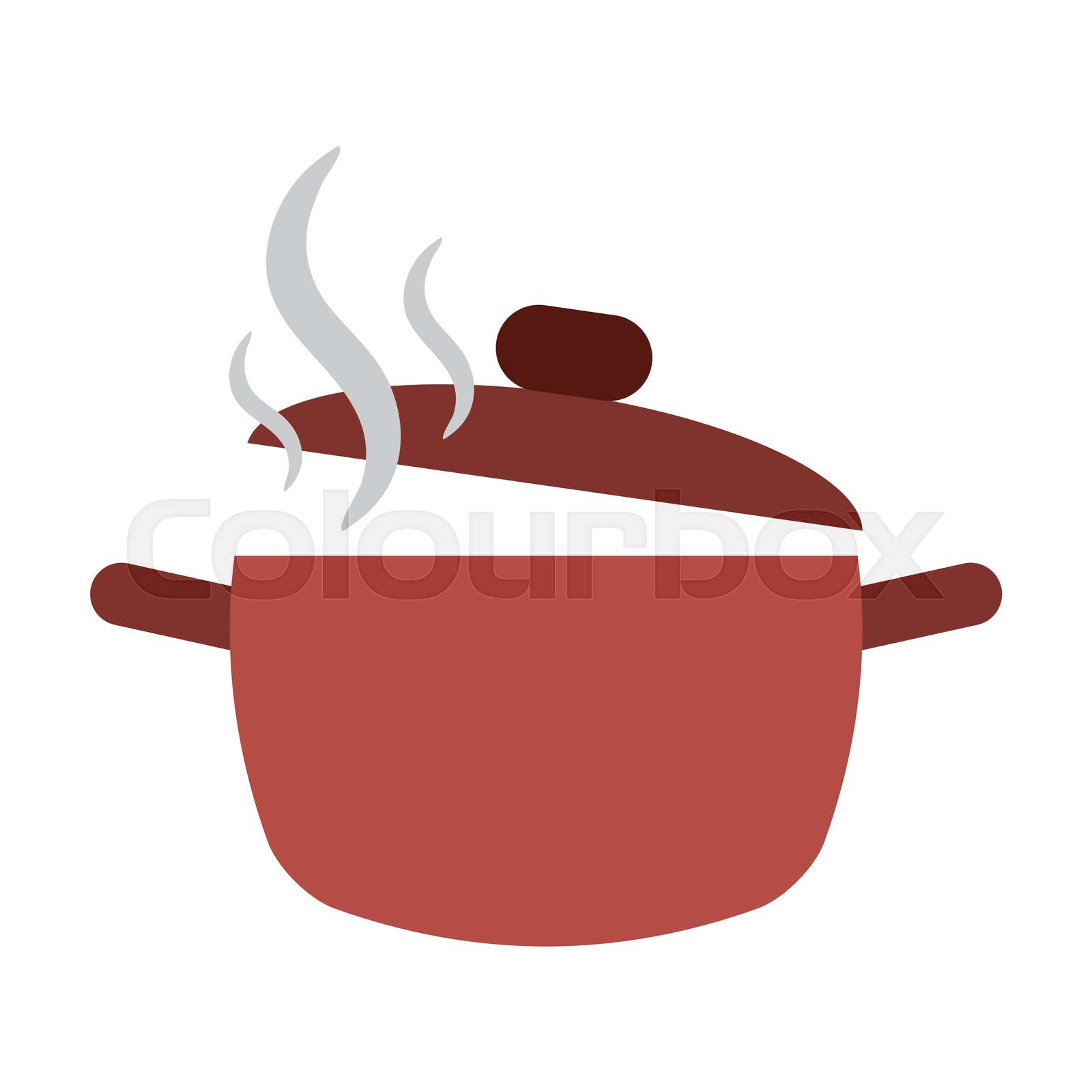 cooking pot open hot food kitchen | Stock vector | Colourbox