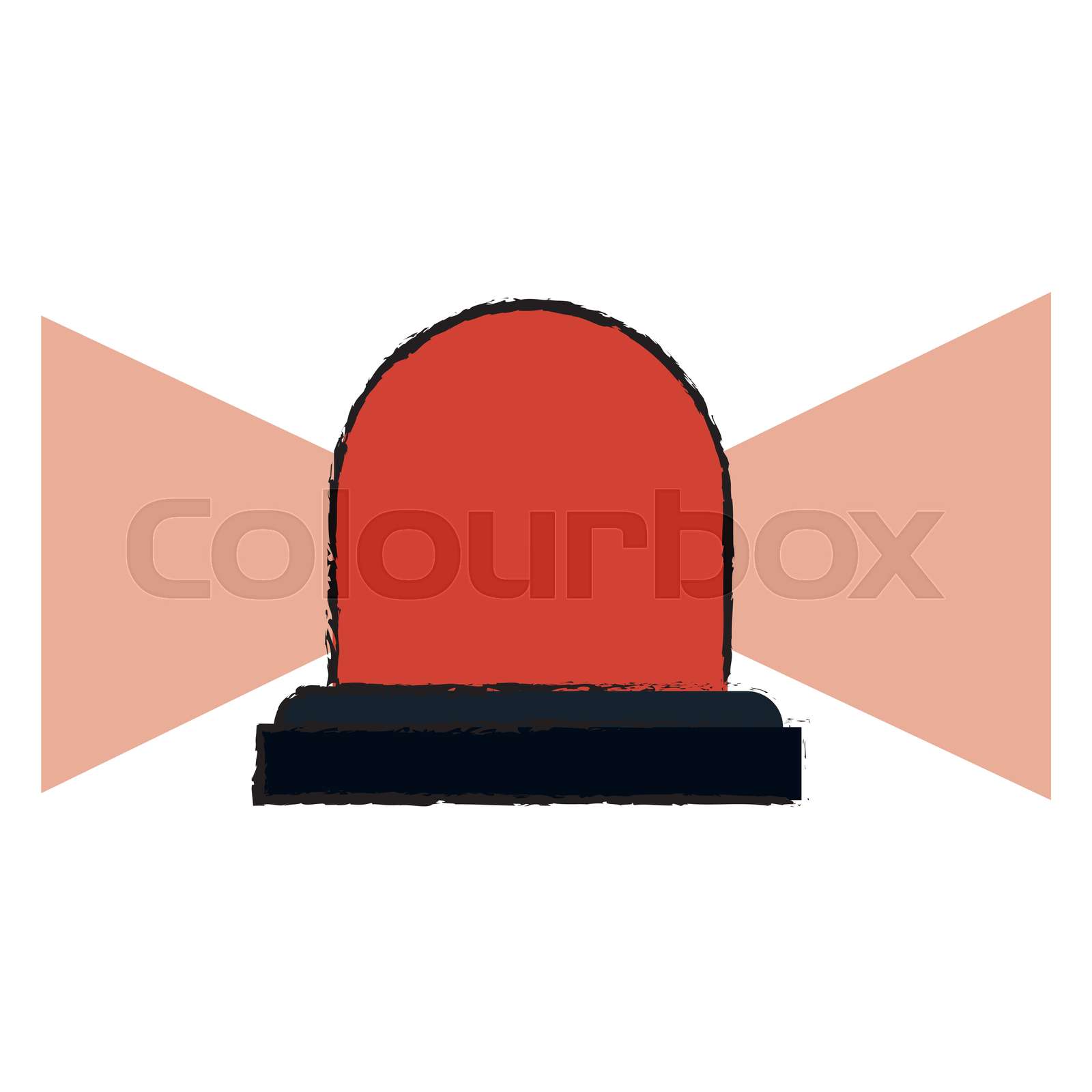drawing siren emergency alert warm | Stock vector | Colourbox
