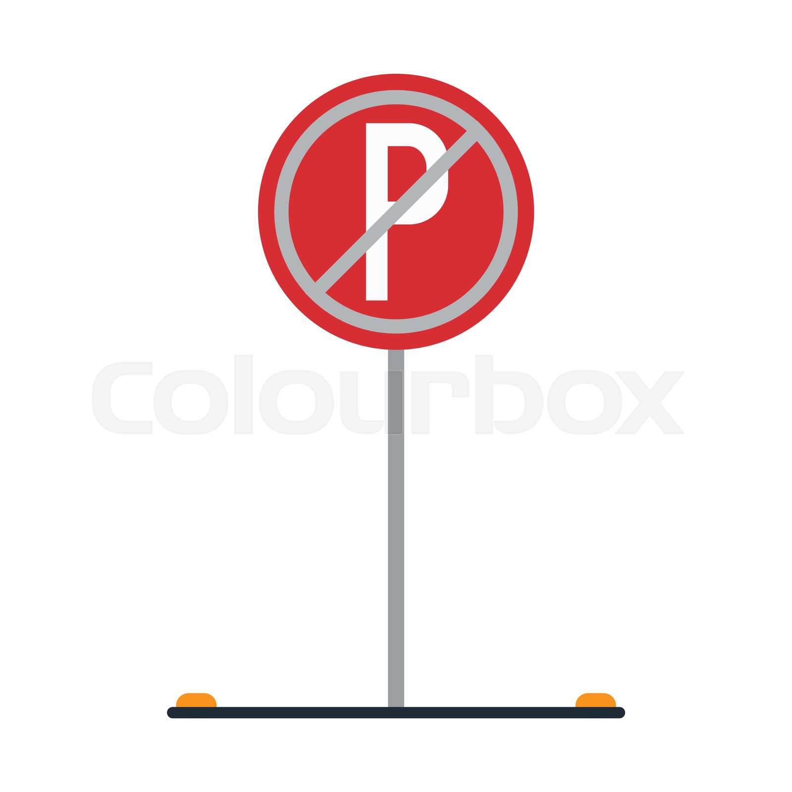 prohibited parking car sign traffic | Stock vector | Colourbox