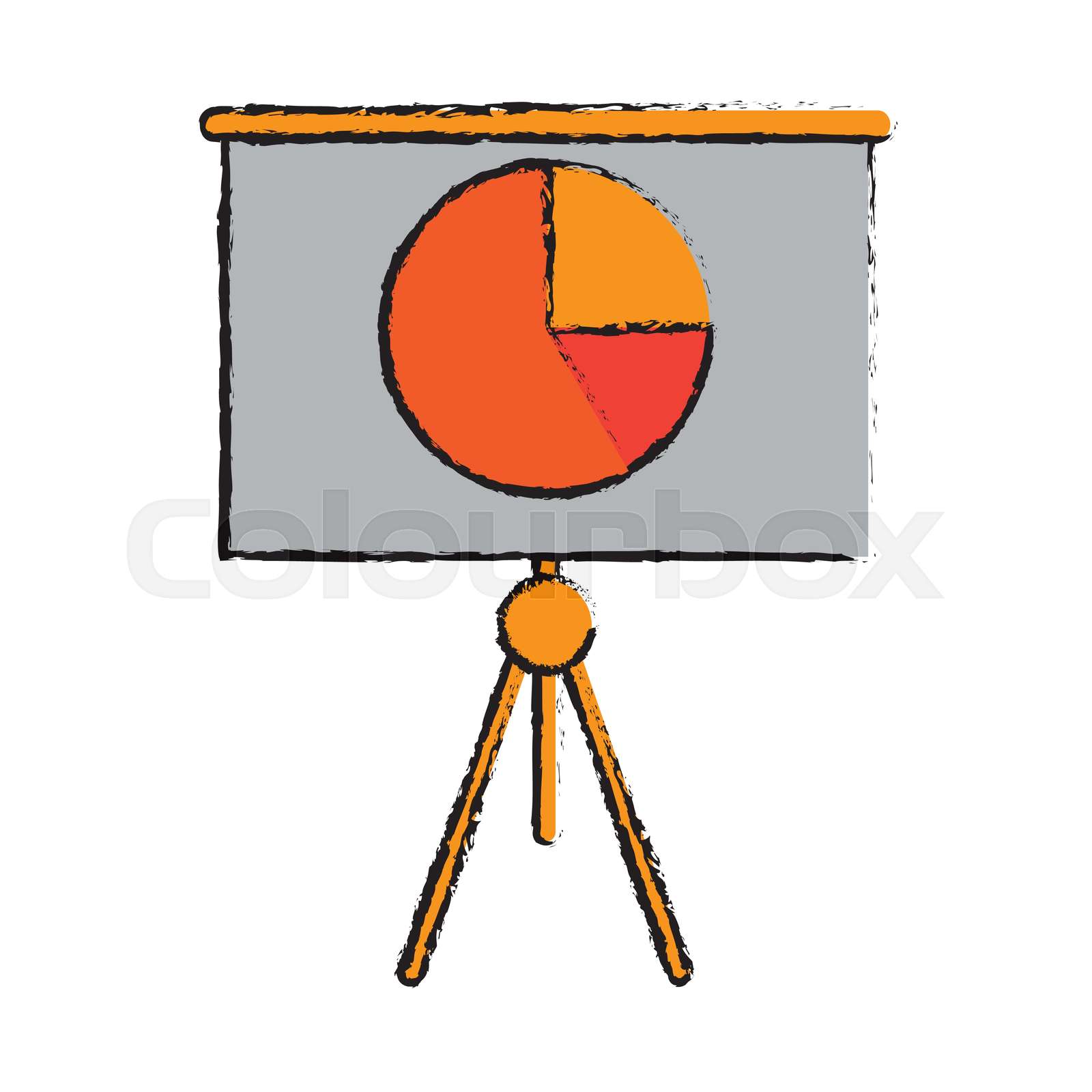 diagram, tegnet, penge | Stock vektor | Colourbox